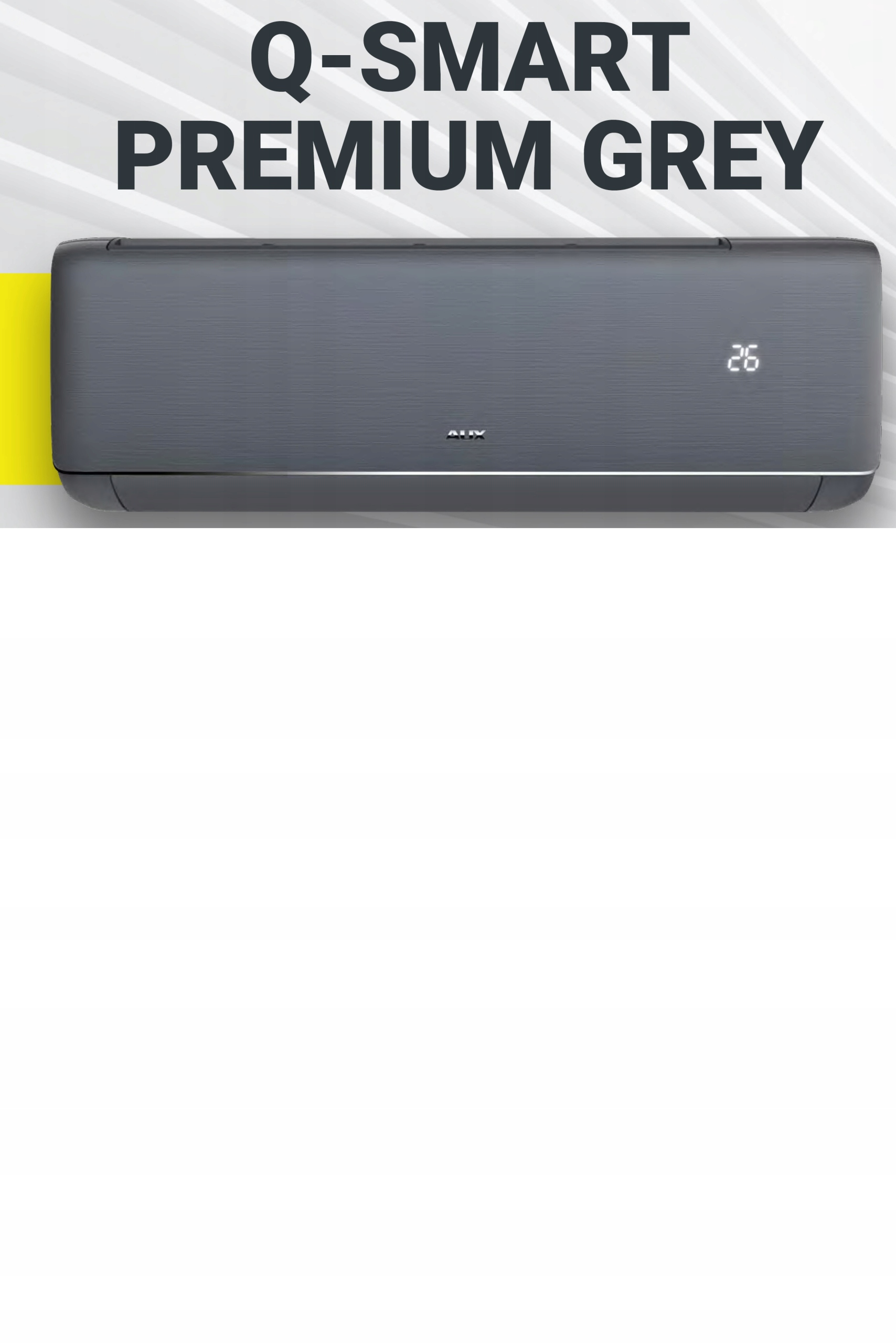 KLIMATYZATOR ŚCIENNY AUX Q-Smart Premium GREY- 6,7 • Cena, Opinie 17532724127 • Allegro