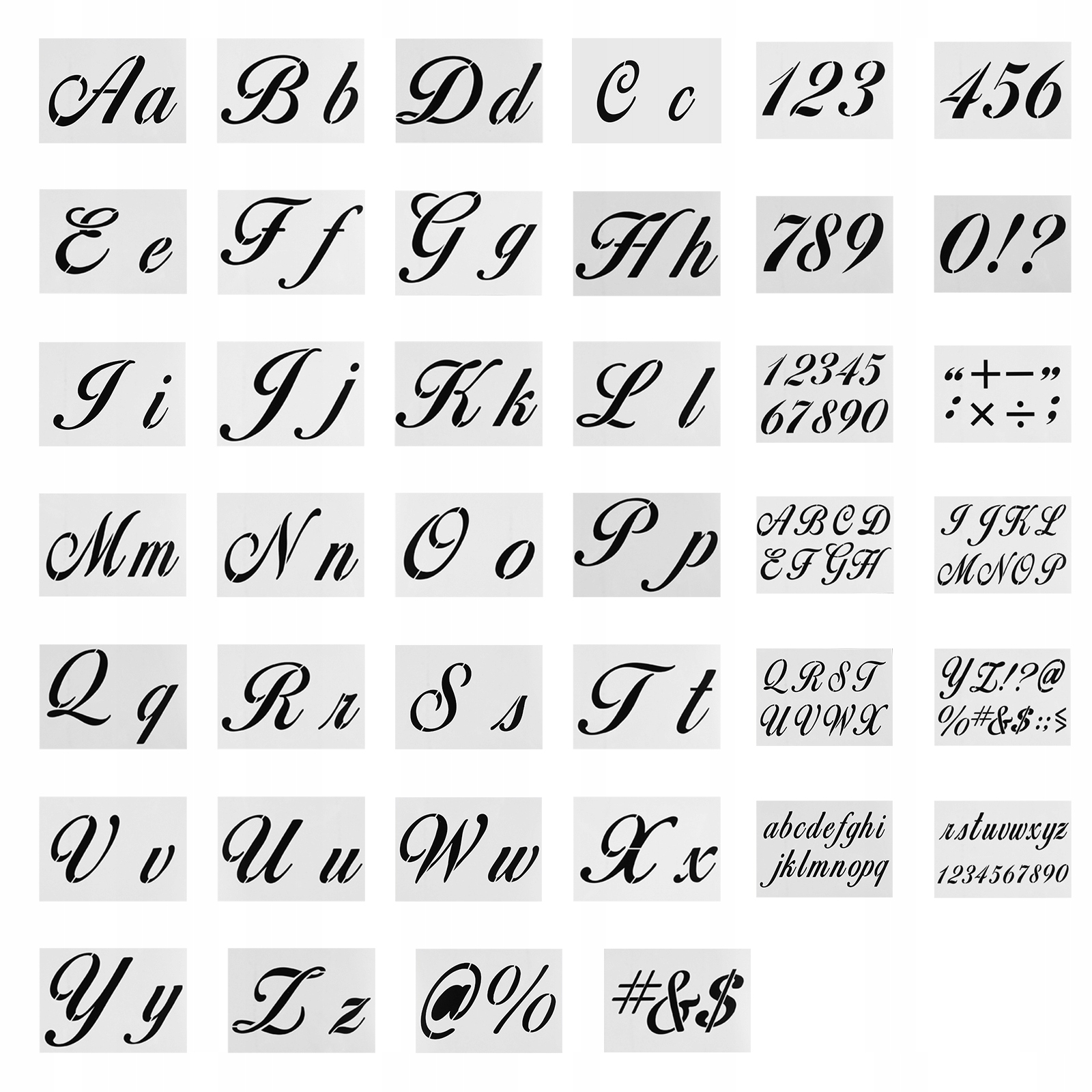 SZABLONY LITERY ALFABET MALOWANIE PIROGRAFIA KALIGRAFIA DO SZABLONÓW ...