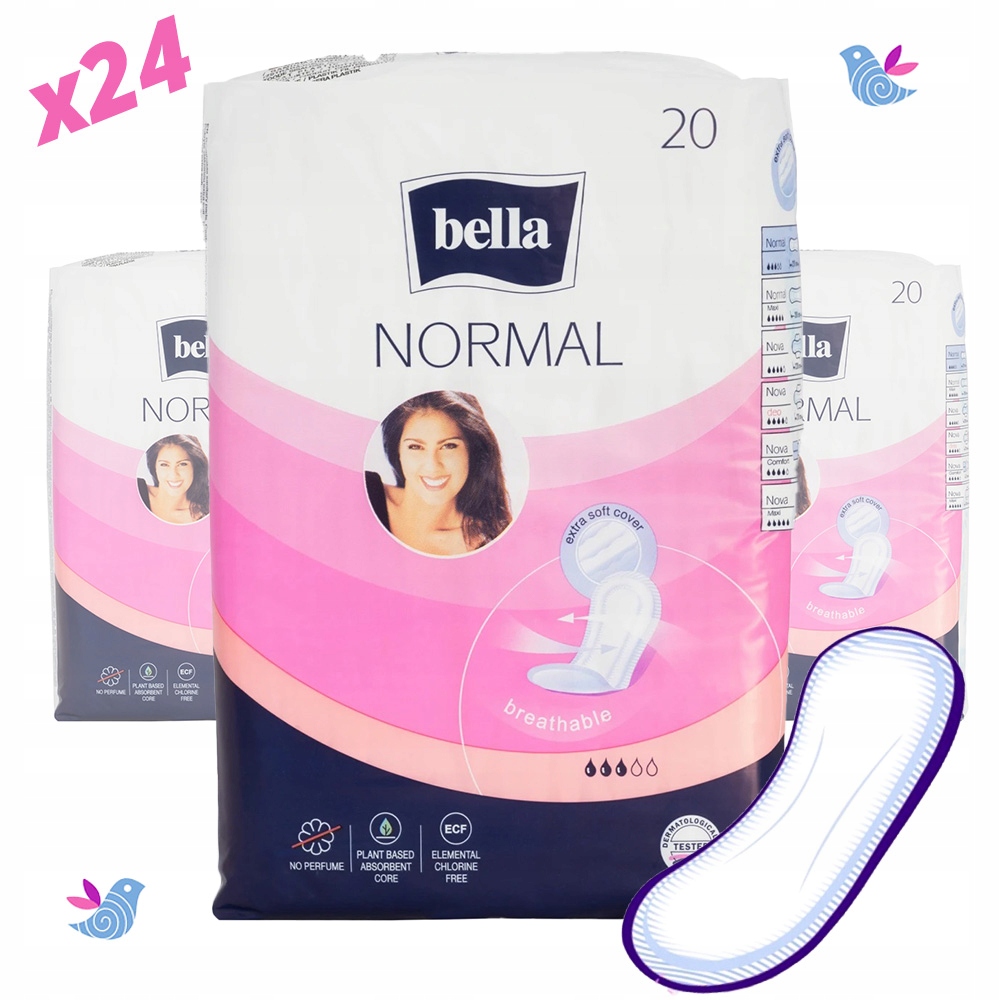 Podpaski higieniczne Bella Normal bez skrzydełek 20 szt. 15028597958 ...