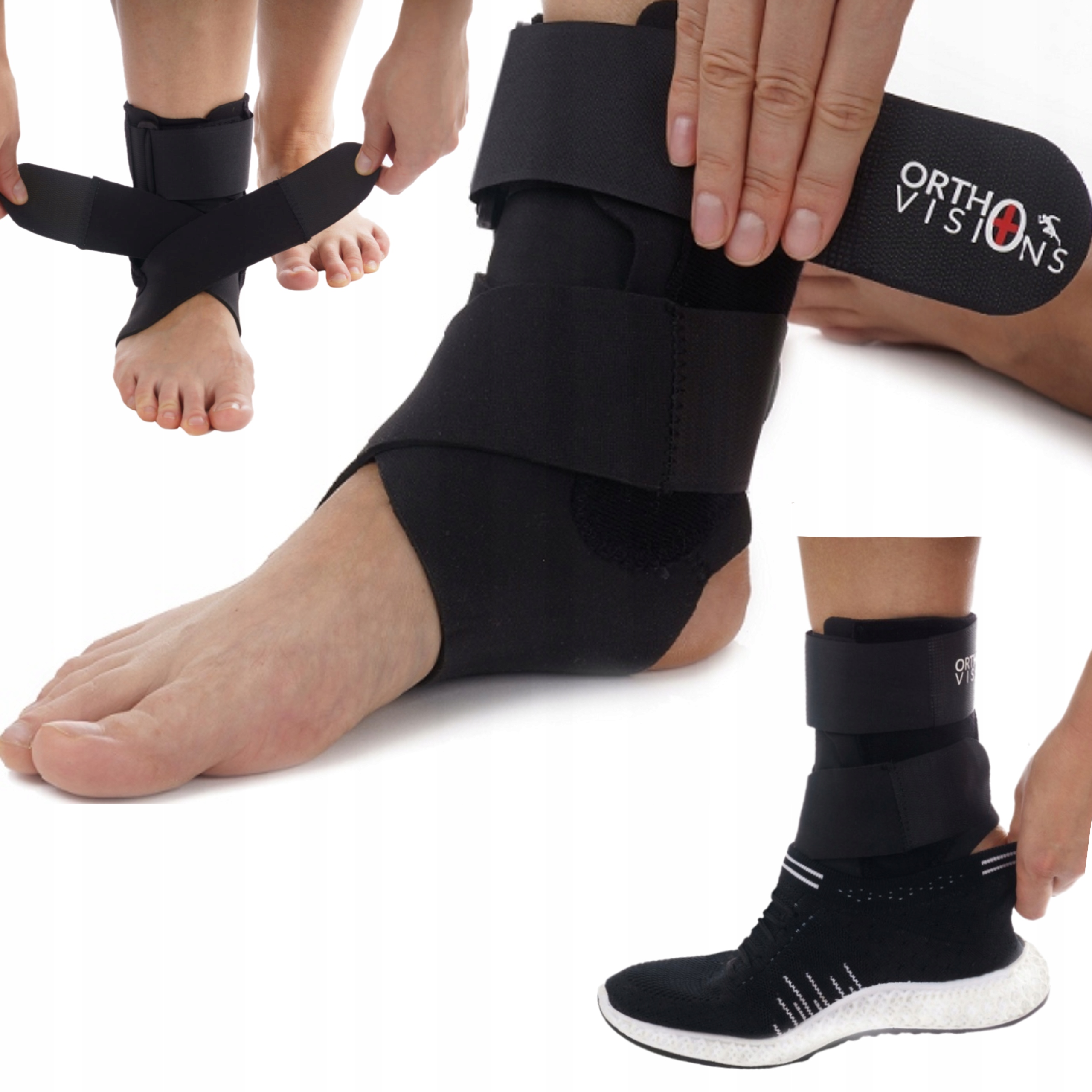 ORTEZA STAWU SKOKOWEGO STABILIZATOR STOPY I KOSTKI OPASKA NA STOPĘ I ...