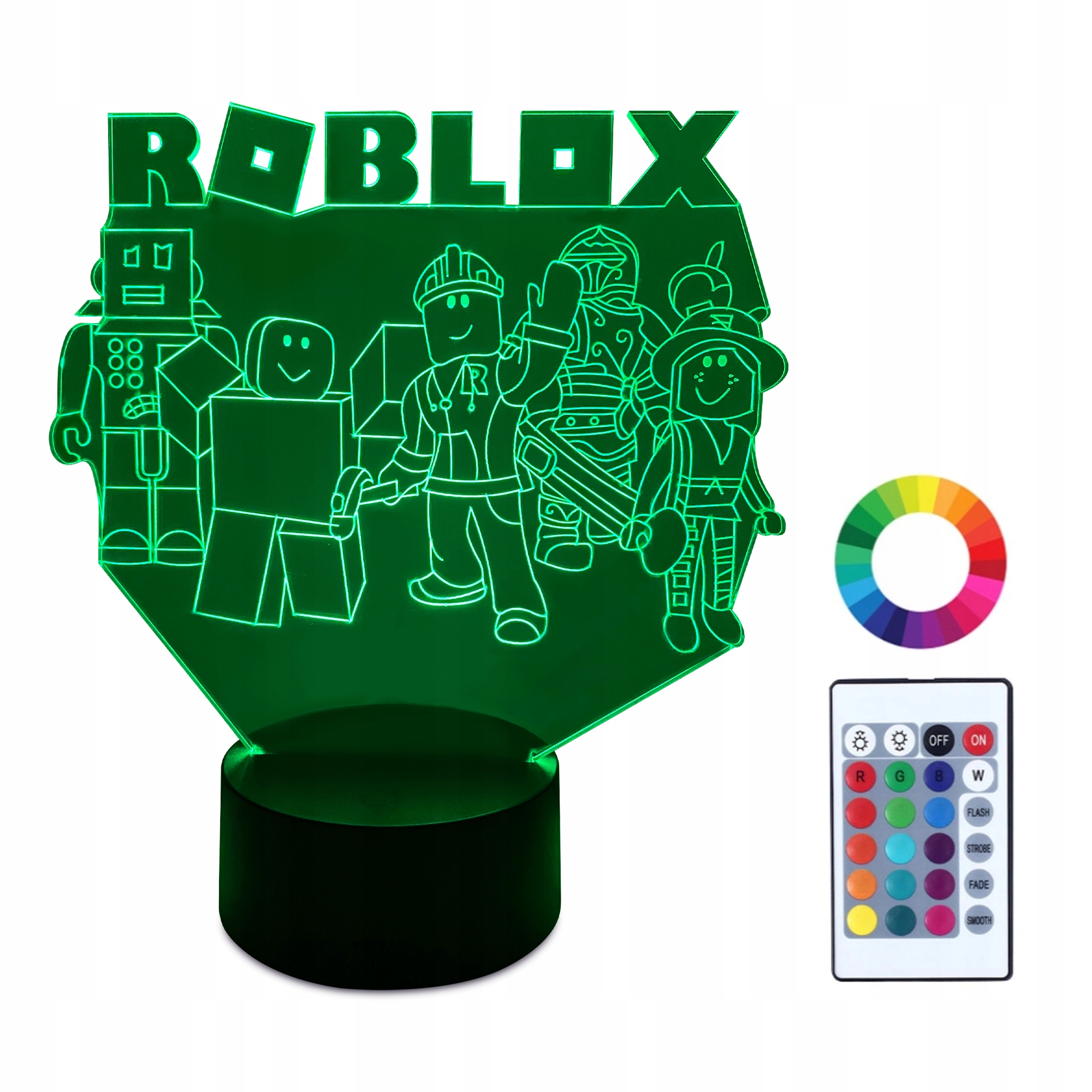 XL 3D LED nočná lampa Roblox 16 farieb + diaľkové ovládanie | KúpSiTo ...
