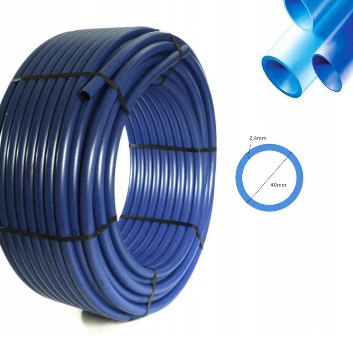 Rura wodociągowa do wody PE100 40x2,4mm 50mb wodna (PIPE40_24_50M ... Rura wodociągowa do wody PE100 40x2,4mm 50mb wodna (PIPE40_24_50M ...