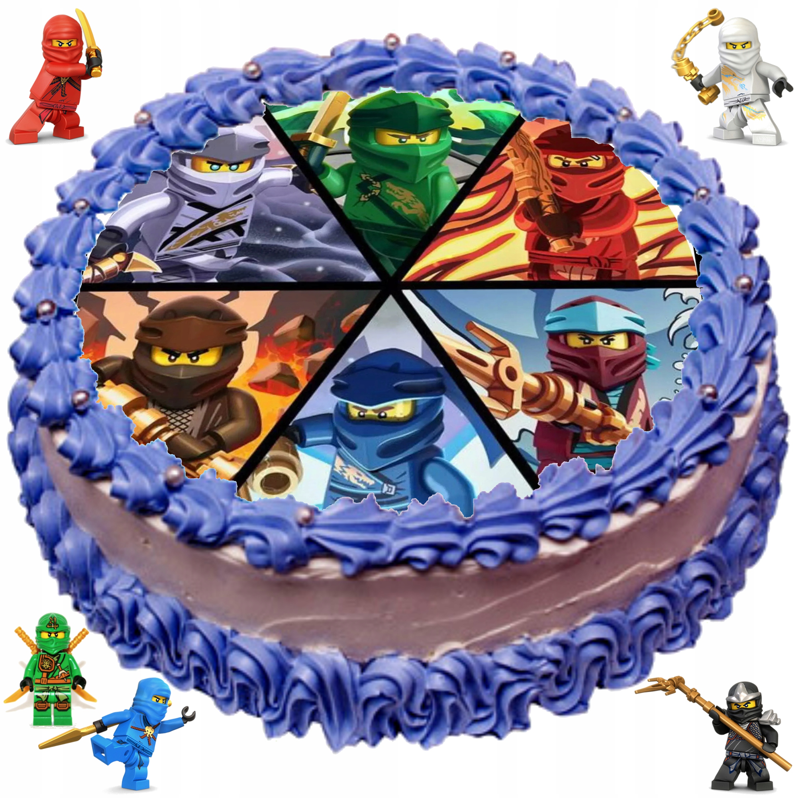 Opłatek Na Tort LEGO Ninjago 26 cm + 2 Obwody ! 12470756076 - Allegro.pl