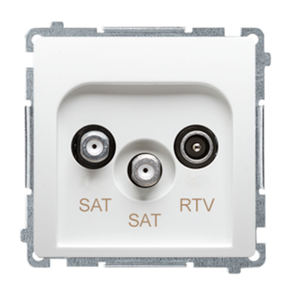 Simon Basic GNIAZDO ANTENOWE RTV-SAT-SAT białe (BMZAR+SAT3.1-P2.01/11 ...