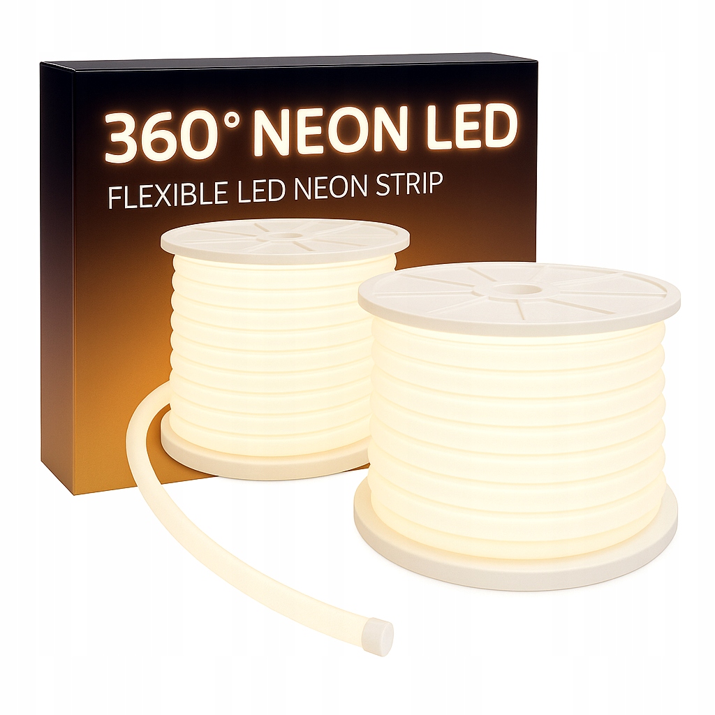 NEON ŚWIETLNY WĄŻ LED 360 STOPNI OKRĄGŁY NA METRY (5906817249012 ...