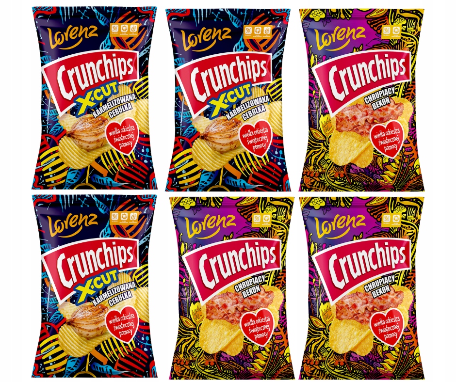 Chipsy Crunchips MIX LIMITOWANY WOŚP (6x140g) 12973181681 - Allegro.pl