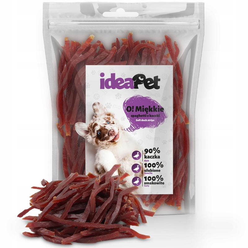IdeaPet Miękkie Spaghetti z Kaczki - Paski z Kaczki - 500g 15382481053 ... IdeaPet Miękkie Spaghetti z Kaczki - Paski z Kaczki - 500g 15382481053 ...