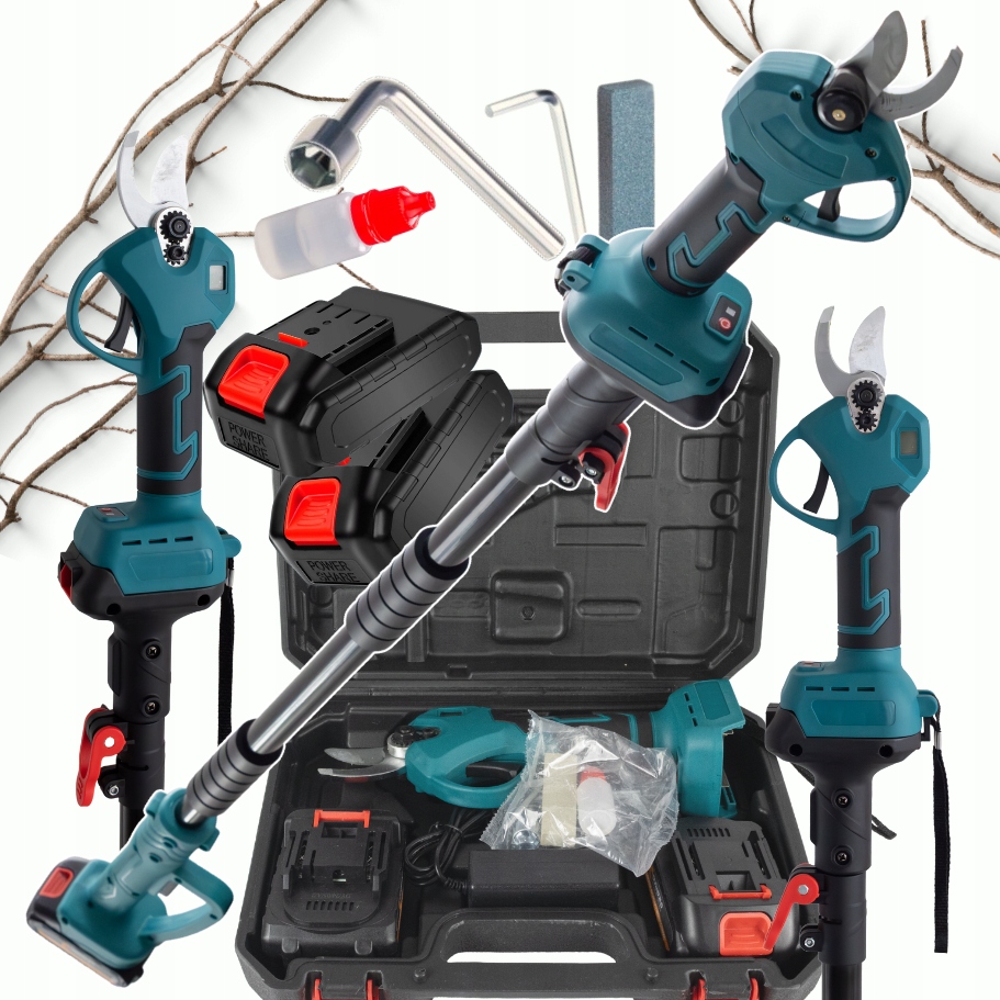 Nożyce akumulatorowe Durabuild 800 W z wysięgnikiem 166 cm, 2 ...