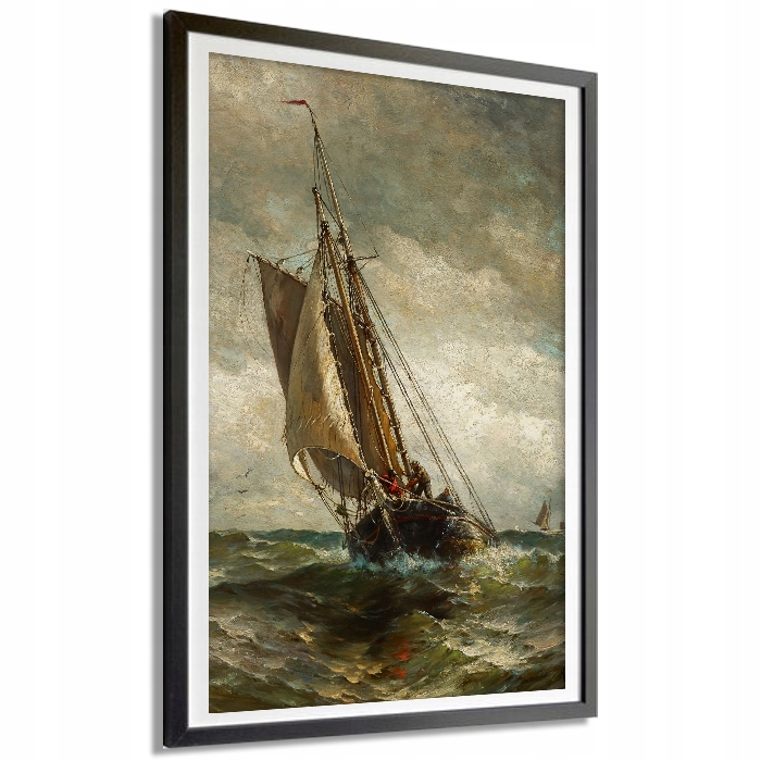 PLAKAT DUŻY 91x61 JAHT NA MORZU OBRAZ Mix Wzory (OBRAZY ARTYŚCI 91x61cm ...