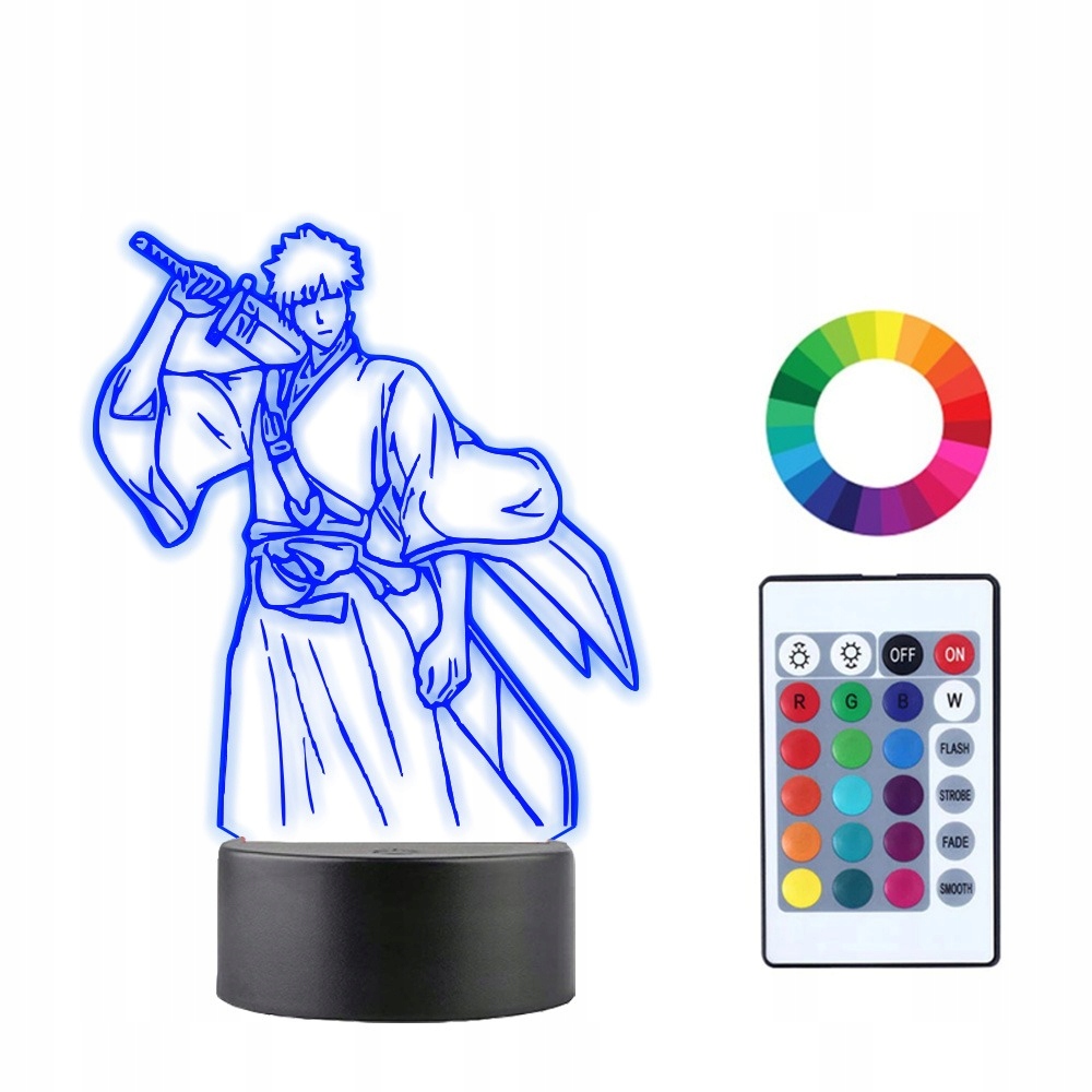 Lampka Nocna 3D LED Bleach Grawer Imię Prezent 12766810048 - Allegro.pl