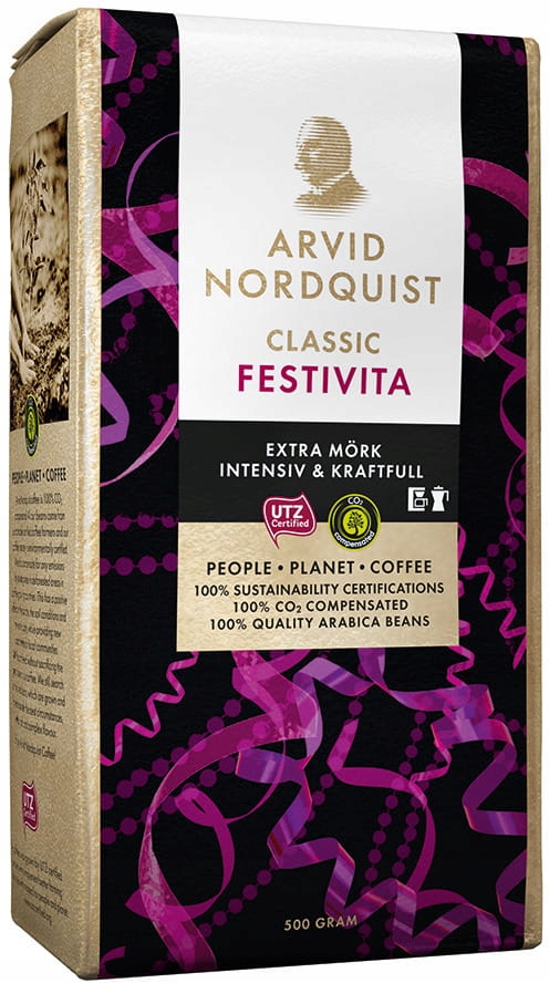 ŐRÖLT KÁVÉ Arvid Nordquist 500 g FESTIVITA EXTRA SÖTÉT PÖRKÖLÉSŰ ...