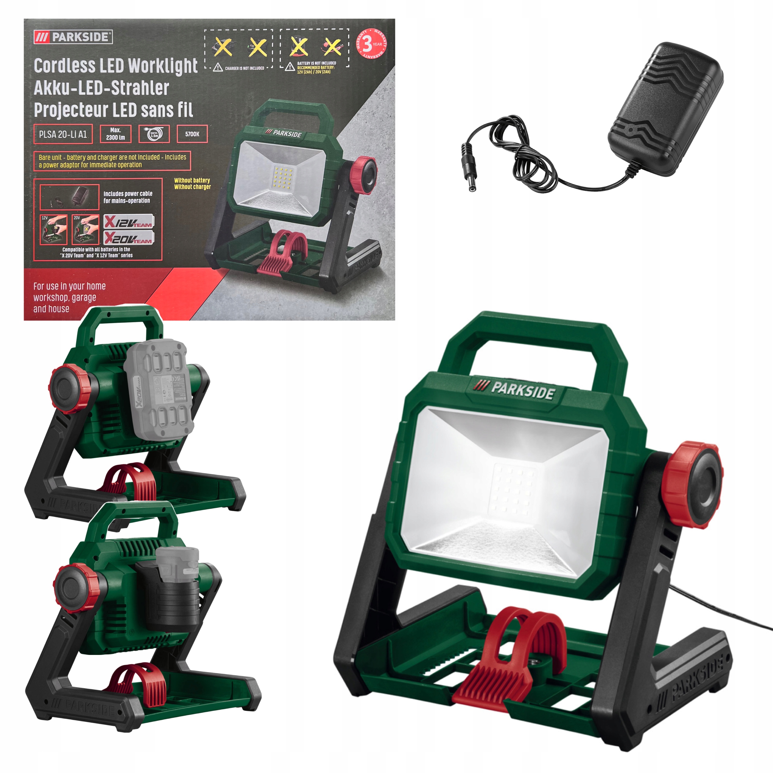 Parkside Akumulatorowy Reflektor Led - Niska cena na Allegro