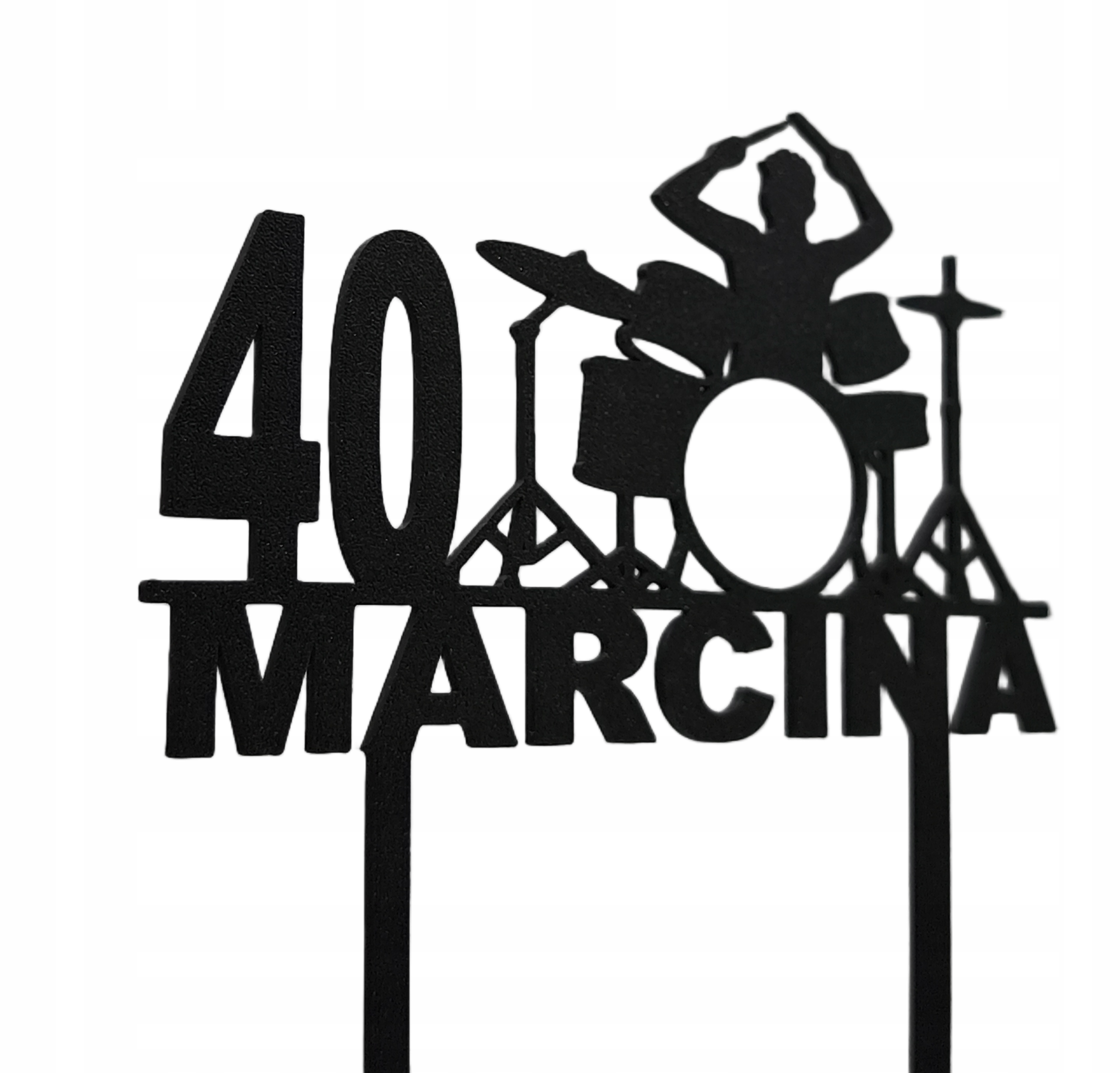 Topper na tort dekoracja urodziny personalizacja wiek imię PERKUSJA ...