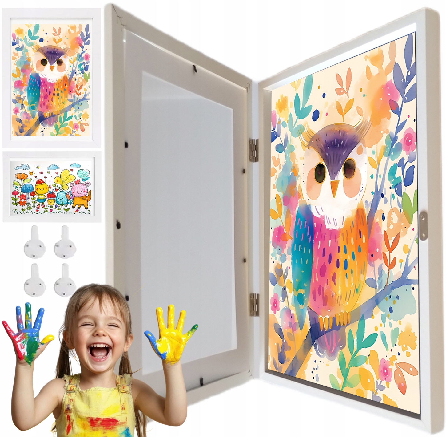 RAMKA ARTYSTYCZNA NA RYSUNKI OBRAZKI ZDJĘCIA DLA DZIECI OTWIERANA ...