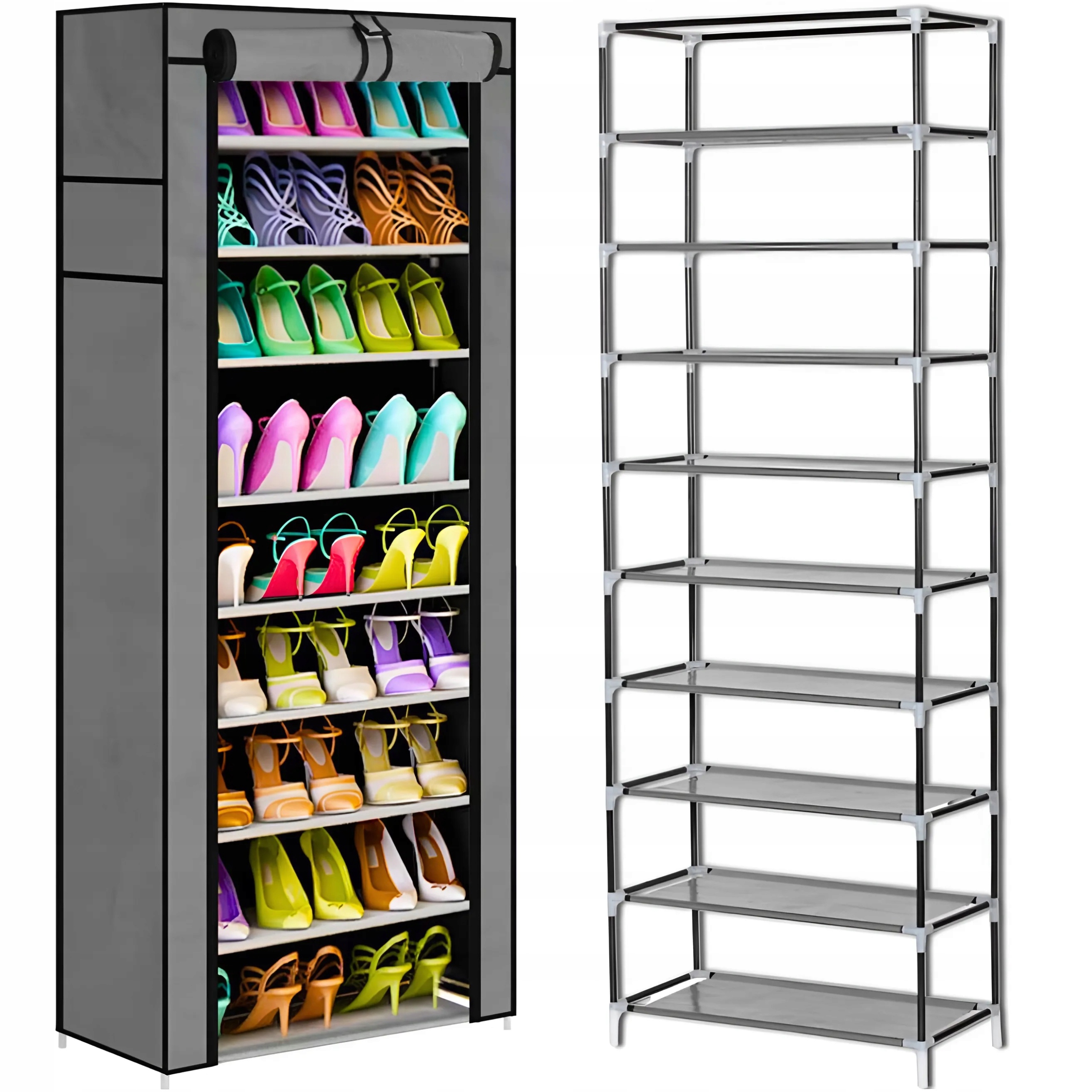 Botník MEMFLOW 60 x 160 x 30 cm, odstíny šedé - Allegro