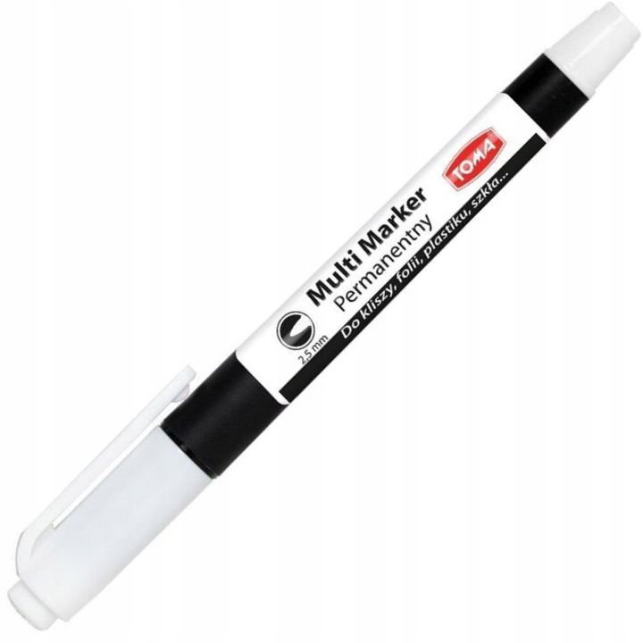 Multi Marker permanentny 2,5 mm biały TOMA (5901133332011) • Cena ...