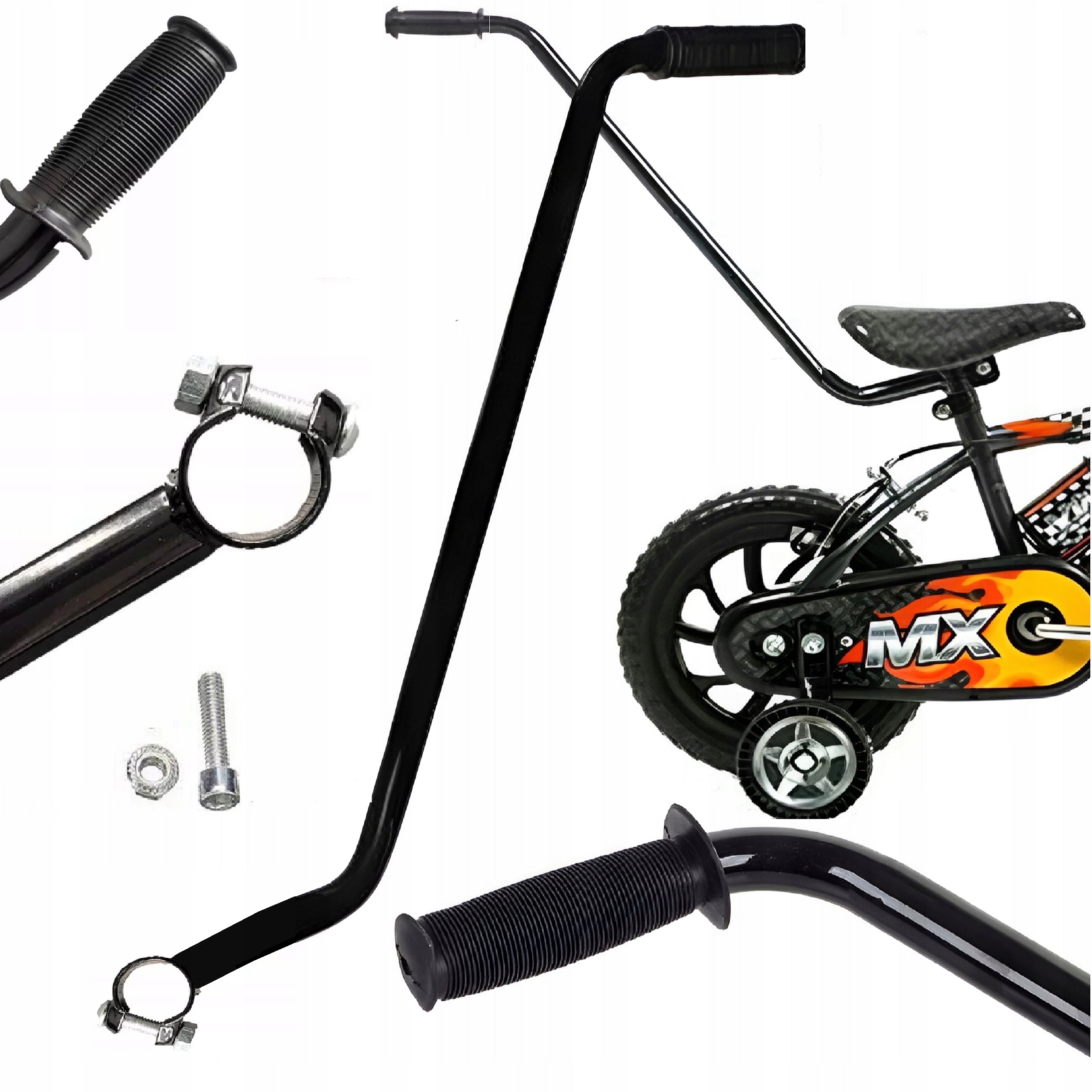 PCHACZ PROWADNIK DO NAUKI JAZDY NA ROWERZE ROWERU KIJ RĄCZKA UCHWYT ...