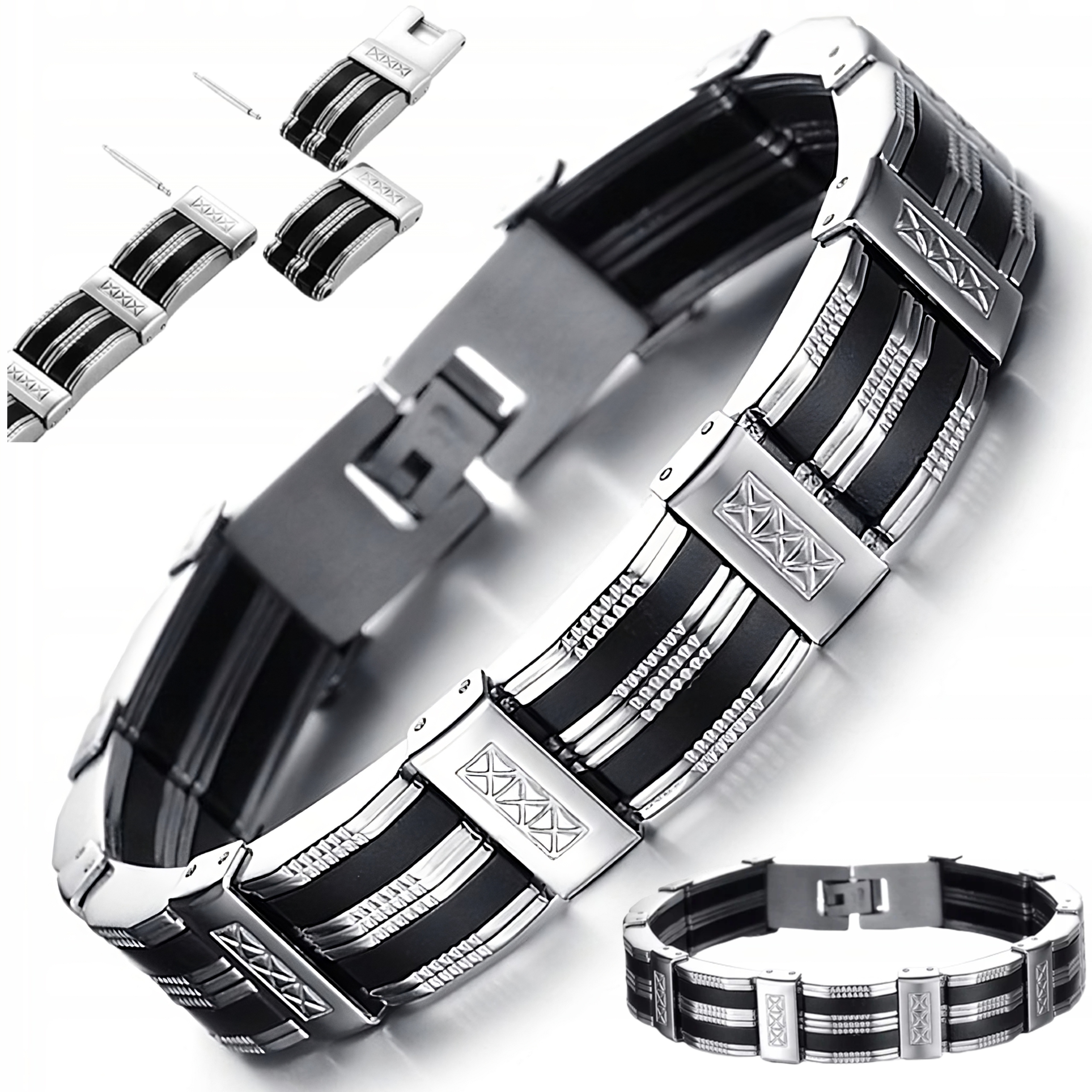 STRIEBORNÝ PÁNSKY NÁRAMOK MASÍVNA UŠĽACHTILÁ OCEĽ - Allegro