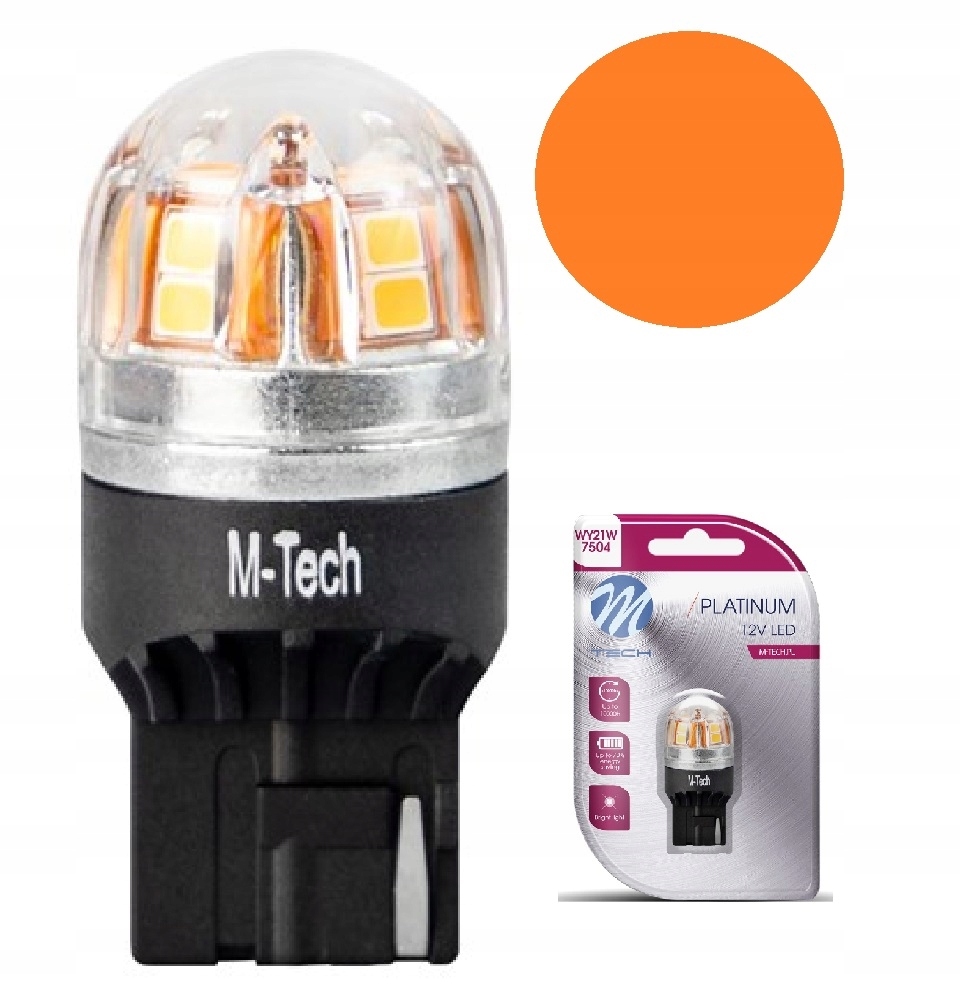 Żarówka LED SMD WY21W T20 pomarańczowa / amber W21W CANBUS __MOCNA__ ... Żarówka LED SMD WY21W T20 pomarańczowa / amber W21W CANBUS __MOCNA__ ...