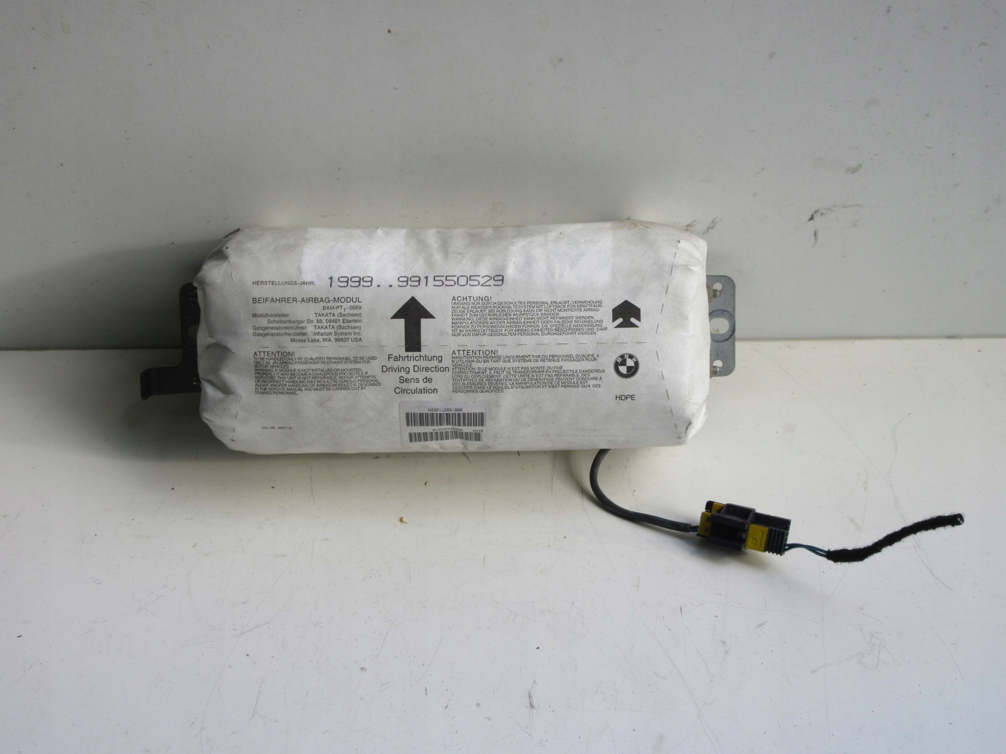 Airbag pasażera osłona airbag BMW OE 398264400019 - porównaj ceny ...