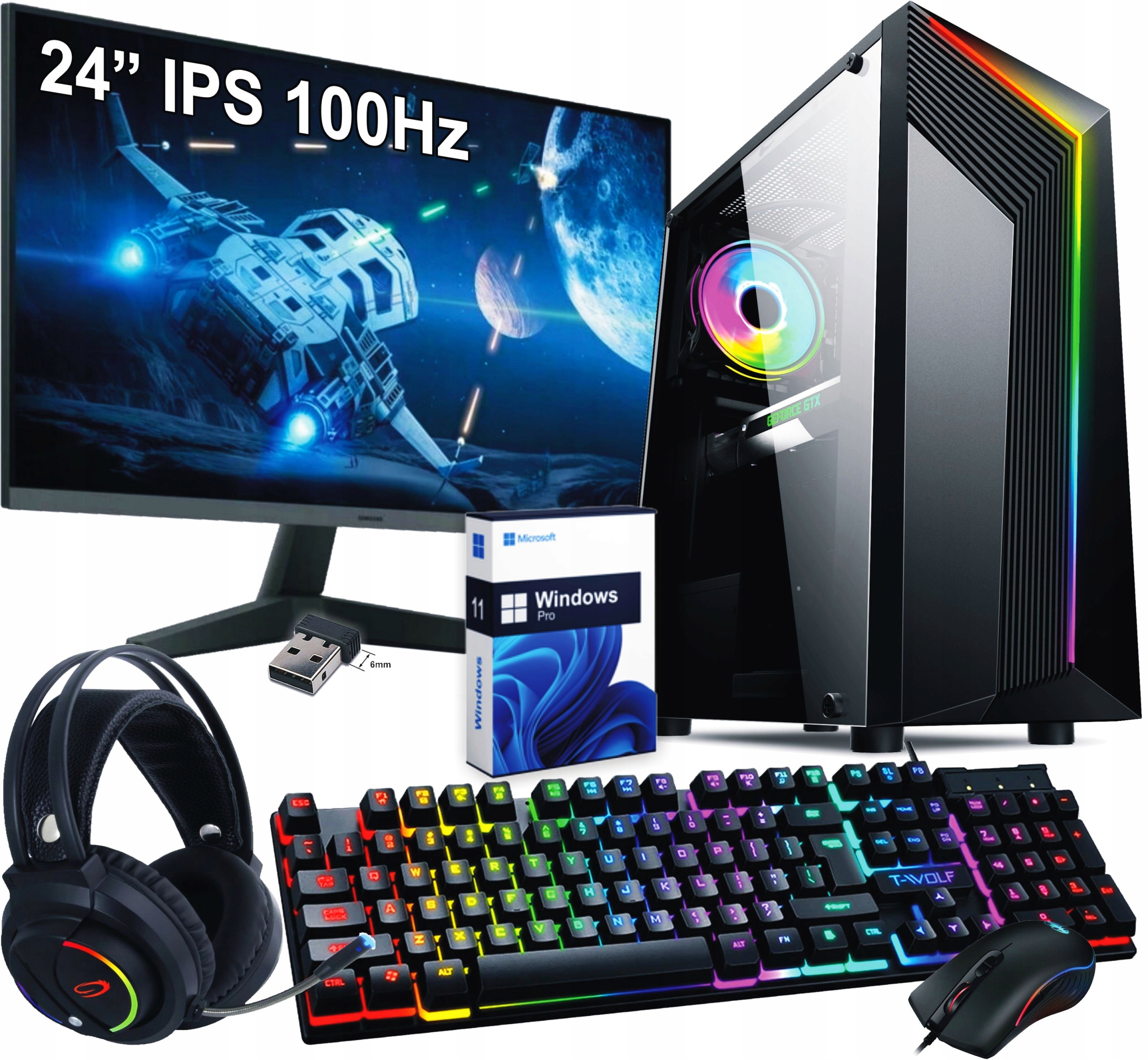 HERNÍ Počítač Ryzen 7 | Radeon RX | 16GB RAM | SSD M.2 1TB | LED ...