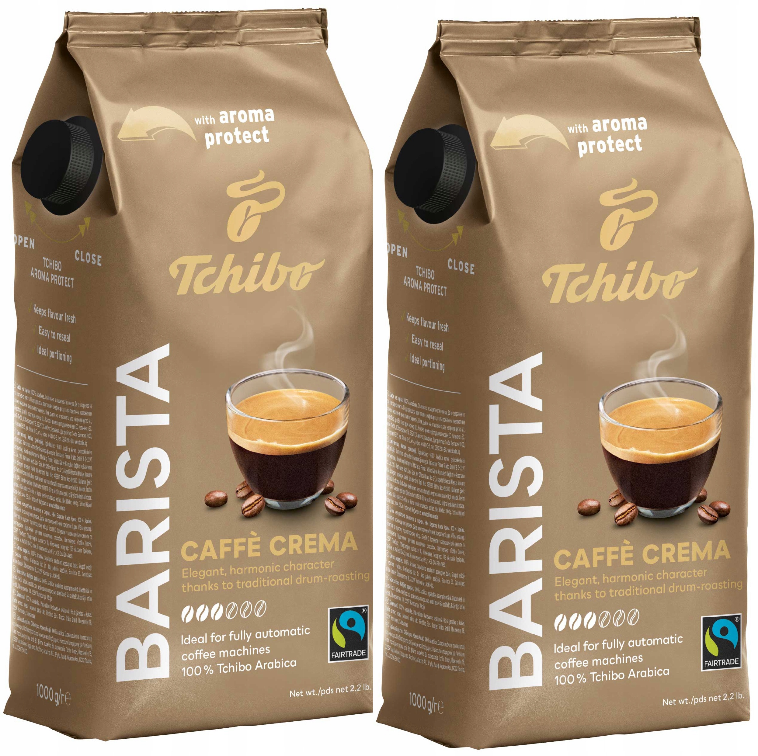 Káva zrnková Tchibo BARISTA CAFFE CREMA 2 x 1kg za 766 Kč - Allegro