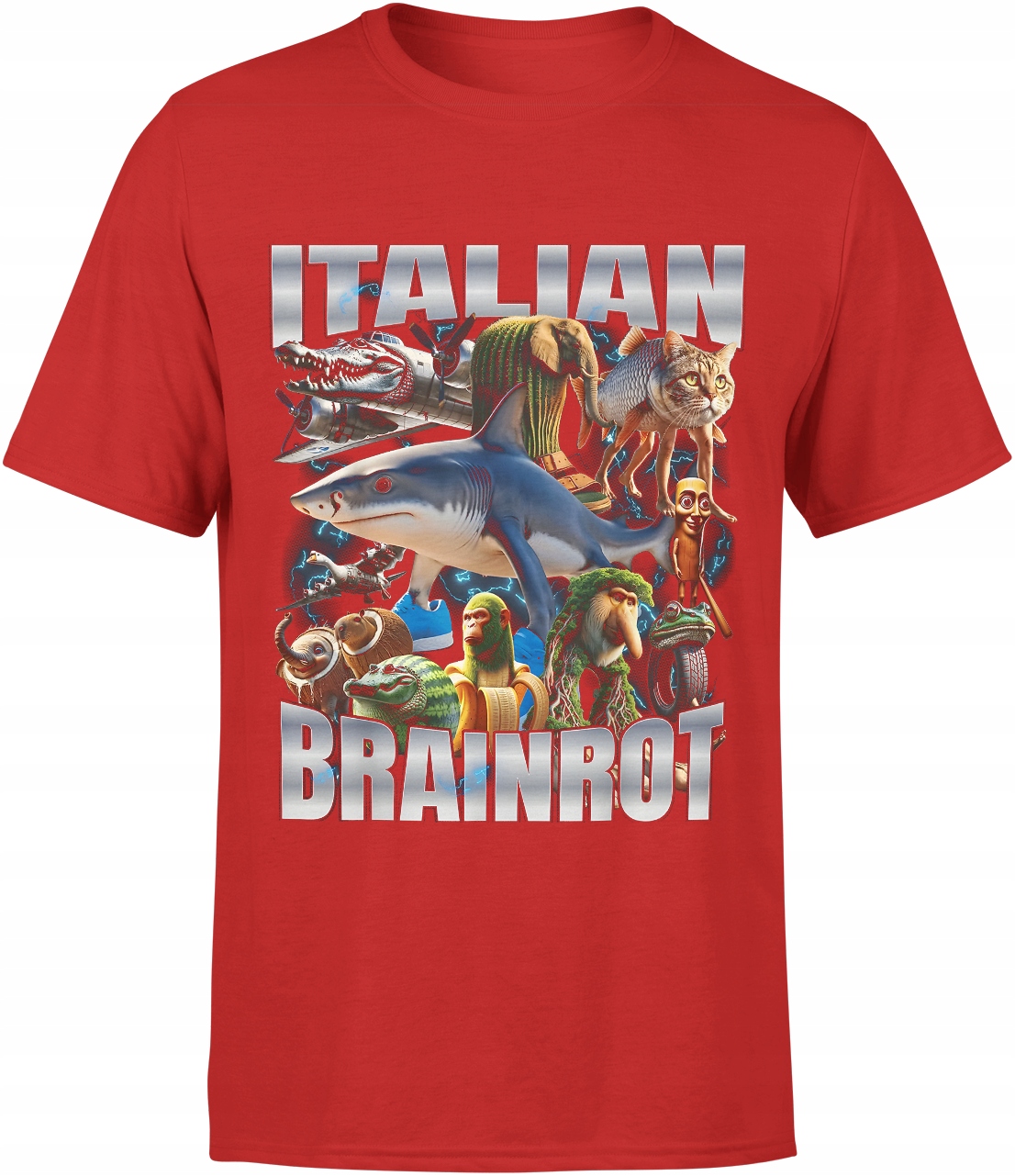 ITALIAN BRAINROT KOSZULKA TRALALERO TRALALA TIK TOK MEMY MEME MĘSKA M ...