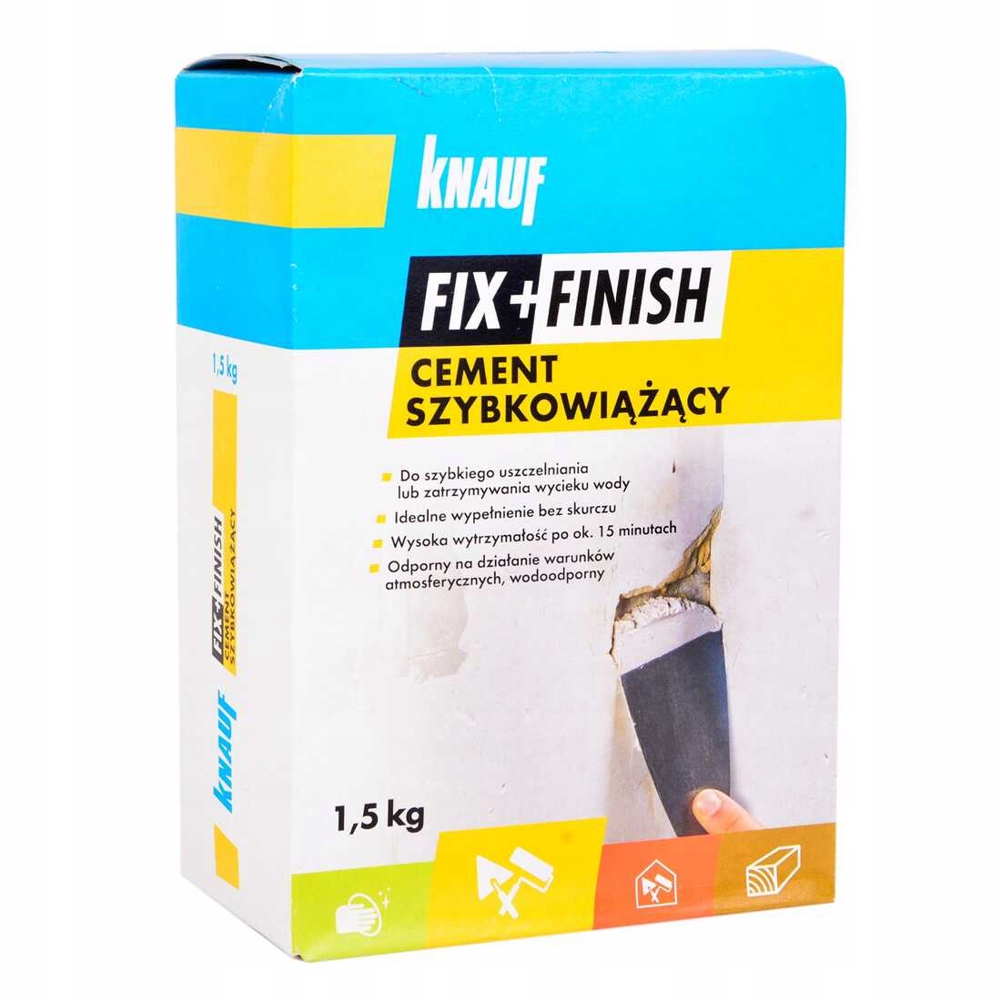Cement szybkowiążący Knauf Fix+Finish 1,5 kg (5902367203252) • Cena ...