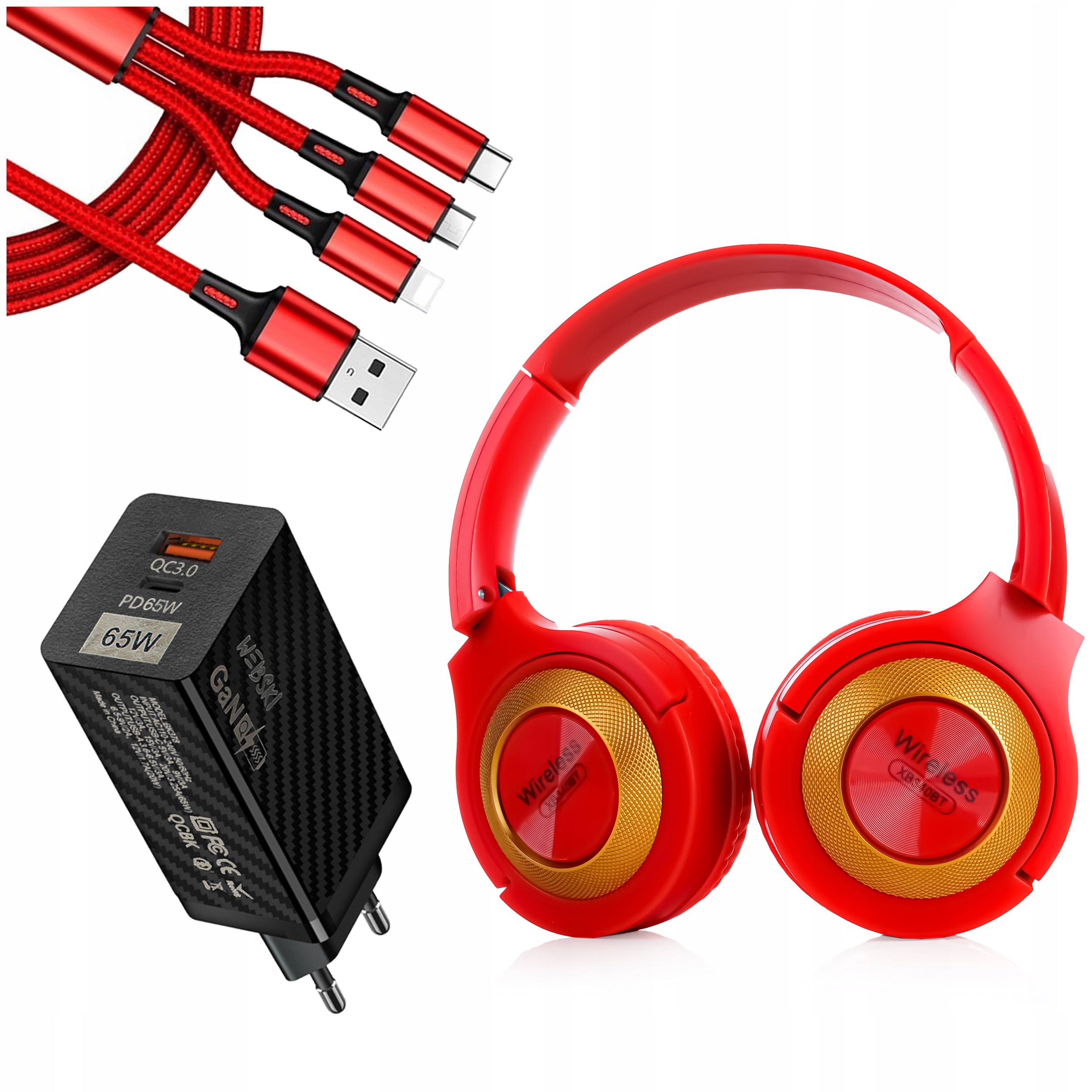 Bezprzewodowy zestaw słuchawkowy Bluetooth 5.0 Webski HZ340_RD$LAD_WB ...