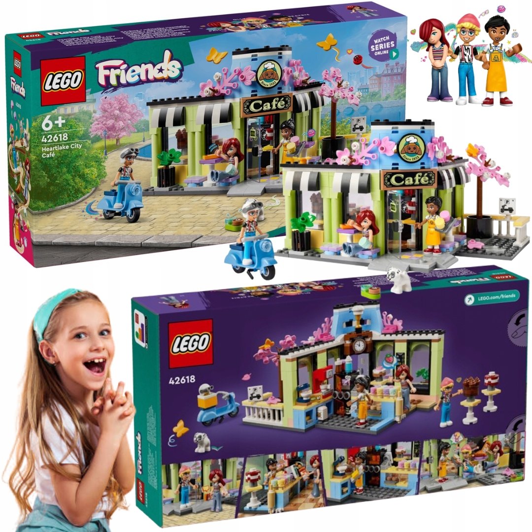 KLOCKI LEGO FRIENDS KAWIARNIA W MIEŚCIE HEARTLAKE PREZENT DLA 6,7,8 ...