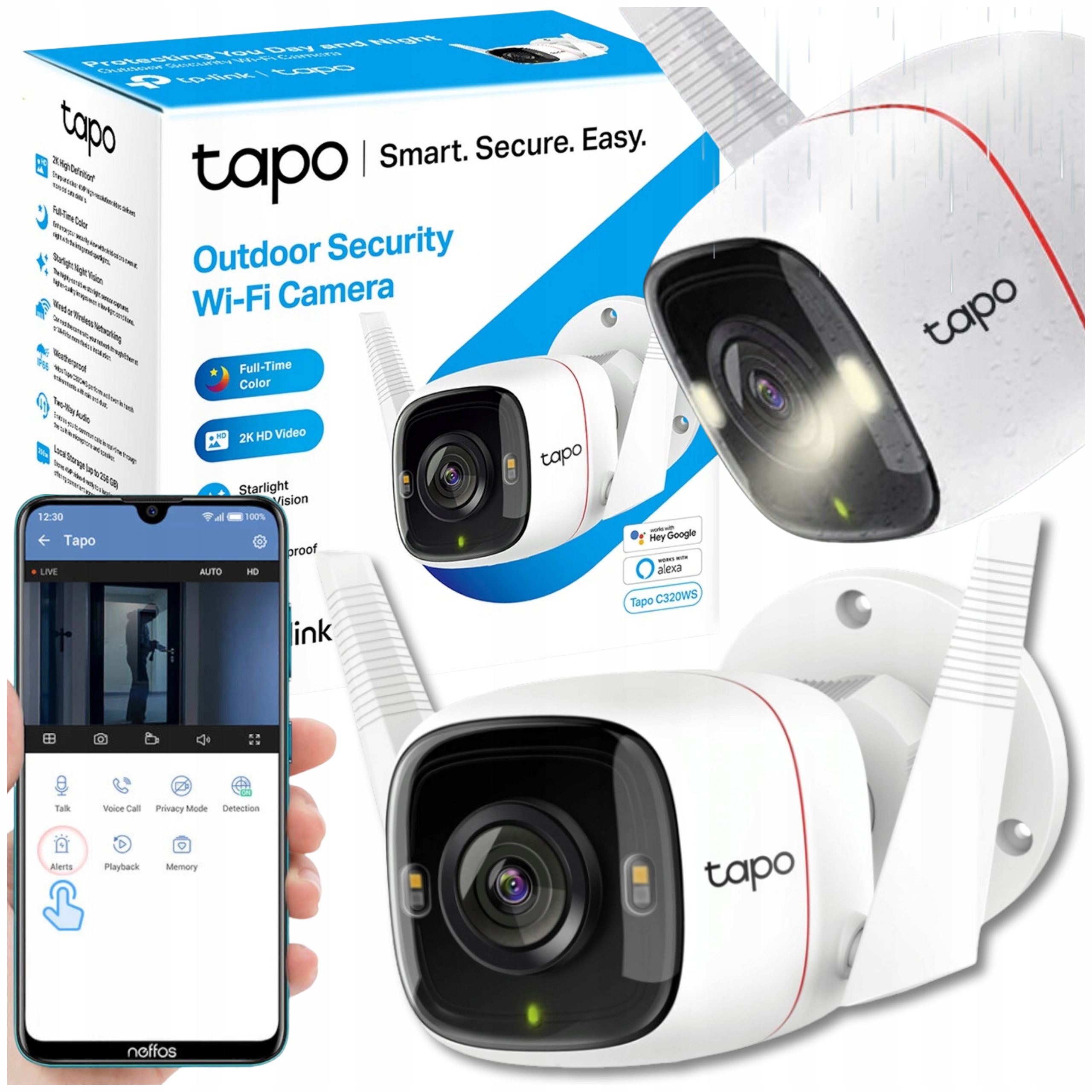 KAMERA ZEWNĘTRZNA WIFI TP-LINK DO MONITORINGU DOMU POSESJI 2K QHD WIFI ...