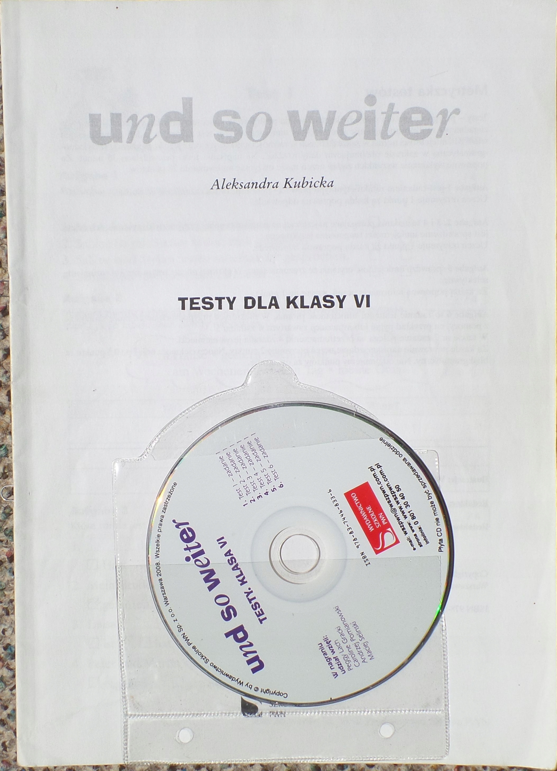 Und so weiter 6 testy sprawdziany PWN CD Extra (12394319302 ... Und so weiter 6 testy sprawdziany PWN CD Extra (12394319302 ...
