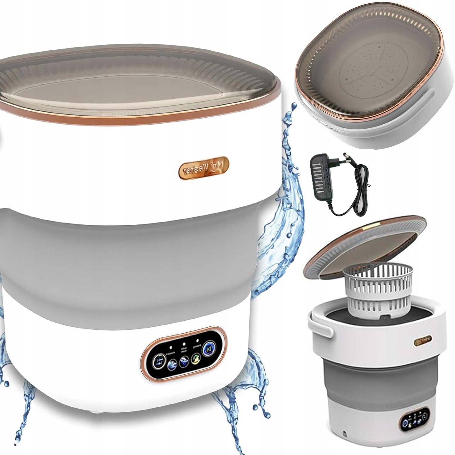 MINI TÚRA MOSÓGÉP ÖSSZECSUKHATÓ TELJESEN AUTOMATA HORDOZHATÓ CENTRIFUGA ...