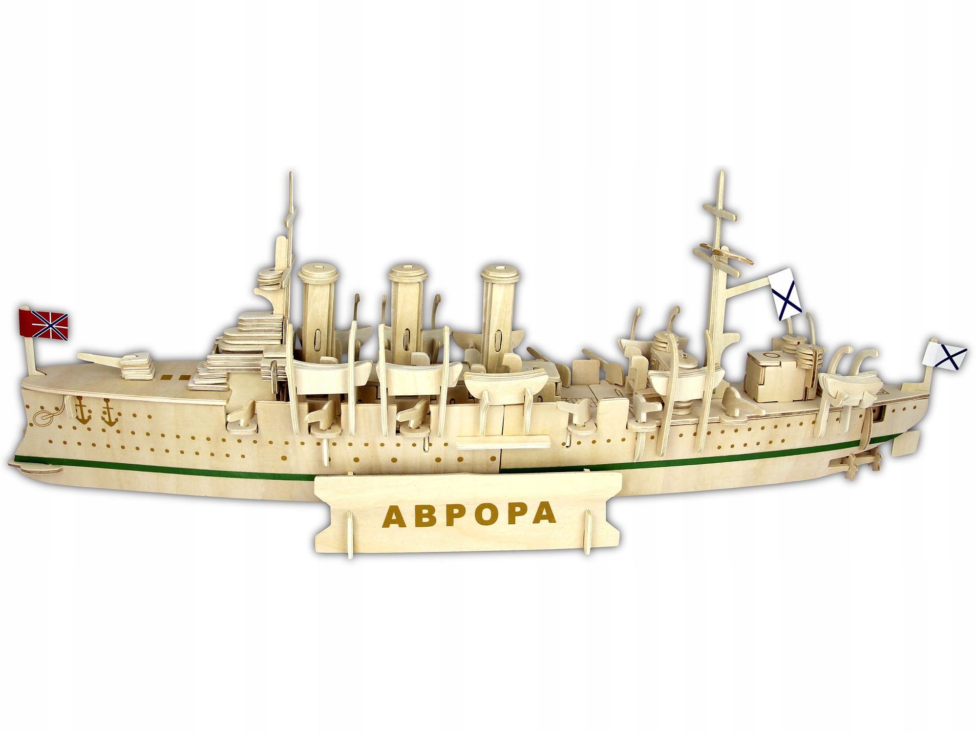Okręt krążownik Aurora składanka drewniana puzzle 3D P281 Sea-Land ...
