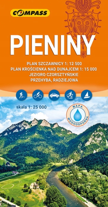 PIENINY MAPA TURYSTYCZNA LAMINOWANA COMPASS 1:25 000 Praca zbiorowa ...