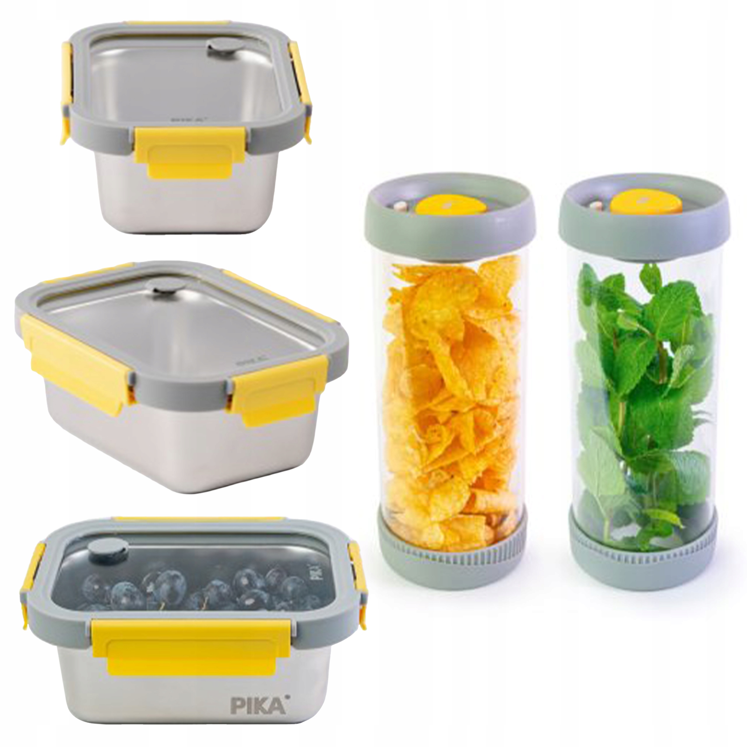 NÁDOBA NA POTRAVINY Z NEREZOVÉ OCELI A TVRZENÉHO SKLA PIKA 800 ml - Allegro