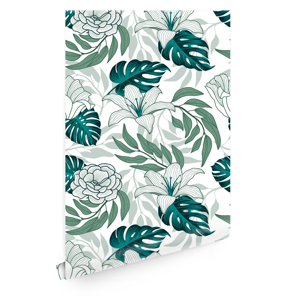 Tapeta liście palmy nowoczesna T0604 (5906688113788) • Cena, Opinie ...