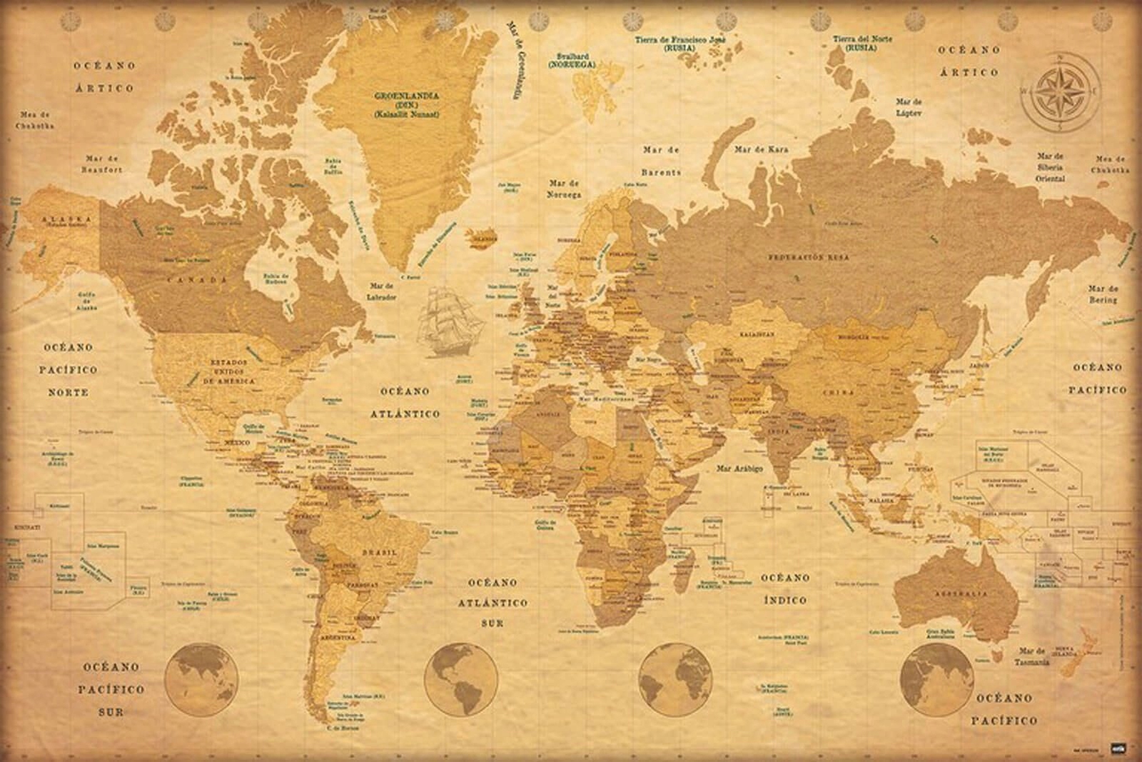 Světová mapa World Map - plakát 91,5x61 cm za 146 Kč - Allegro