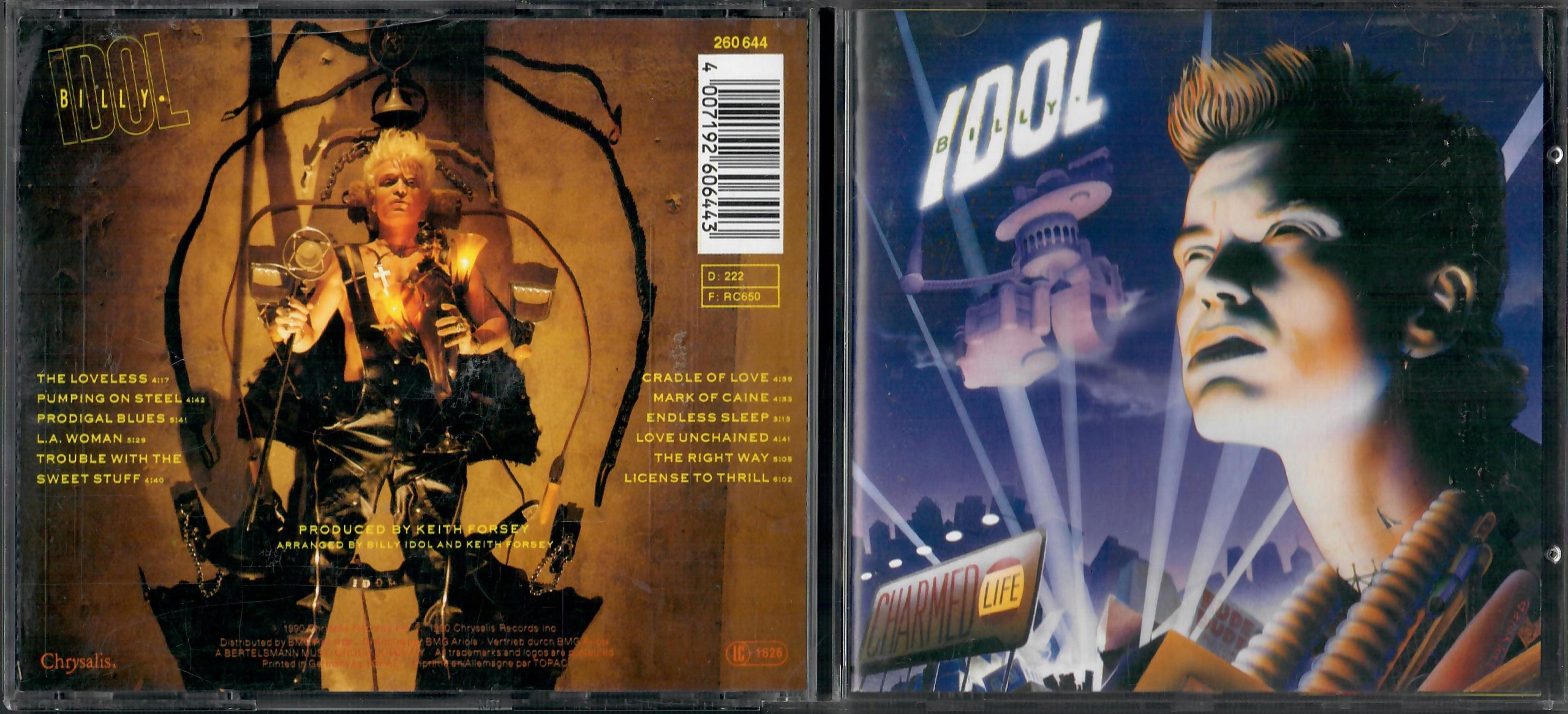 Billy Idol - Charmed Life CD Album L.A Woman, Cradle Of Love ...