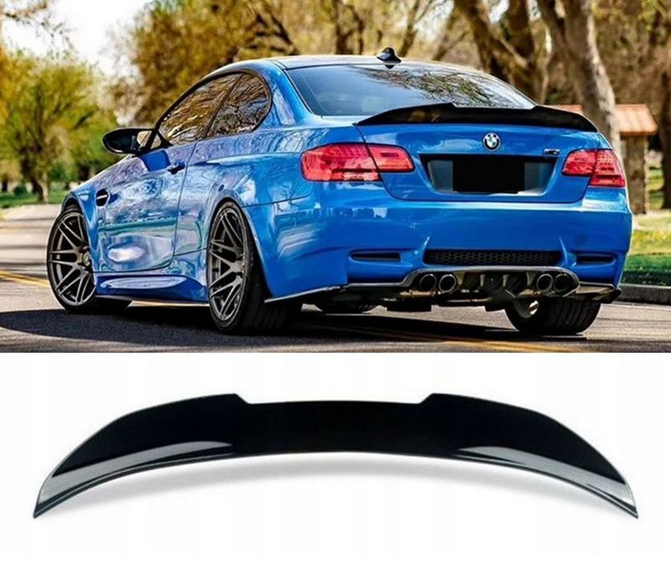LOTKA BMW E92 PSM STYLE SPOILER CZARNY POŁYSK 5906090854637 za 174 ...