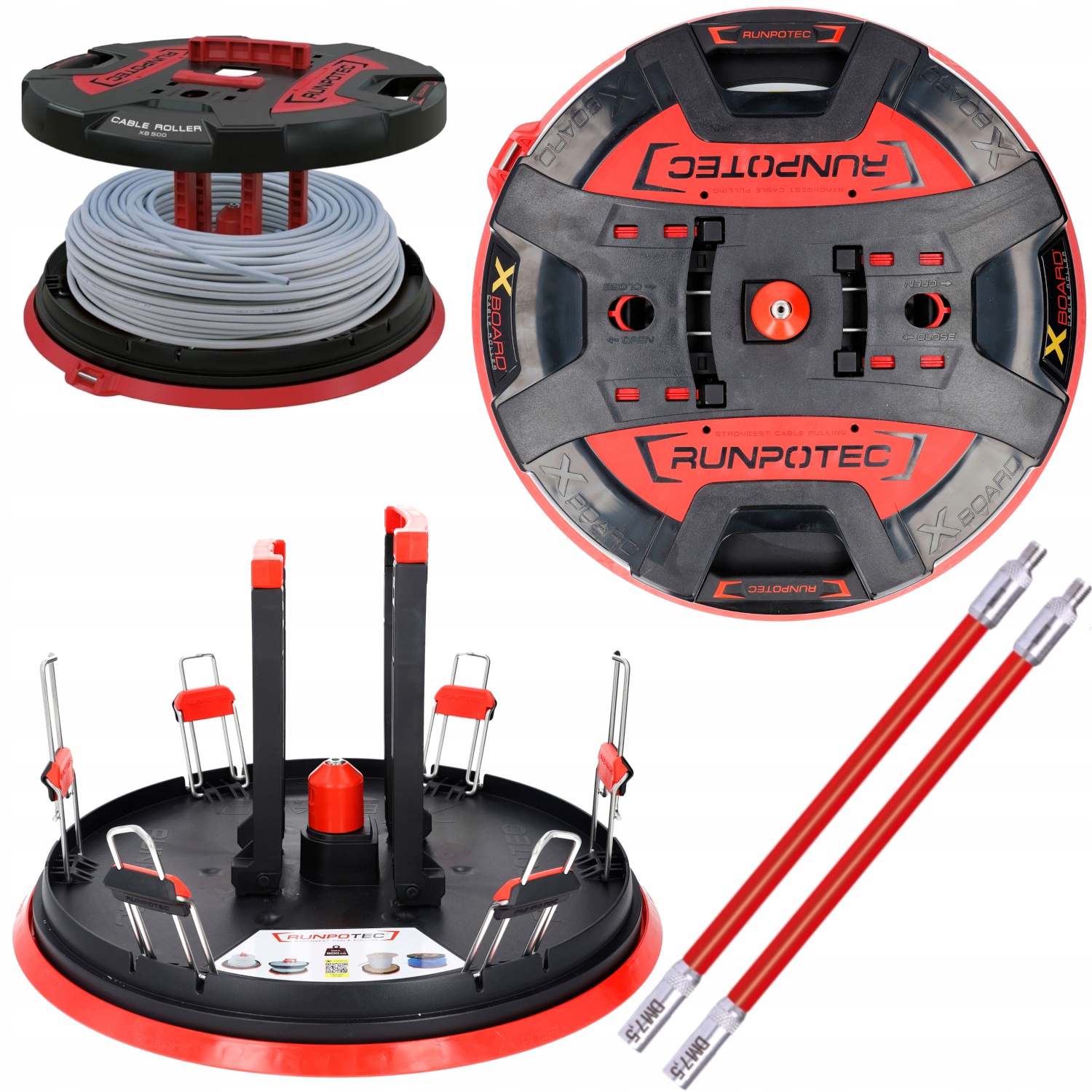 RUNPOTEC XB500T rozwijak odwijak stojak bębnowy do kabli przewodów 800 kg (9120045477009) • Cena ...