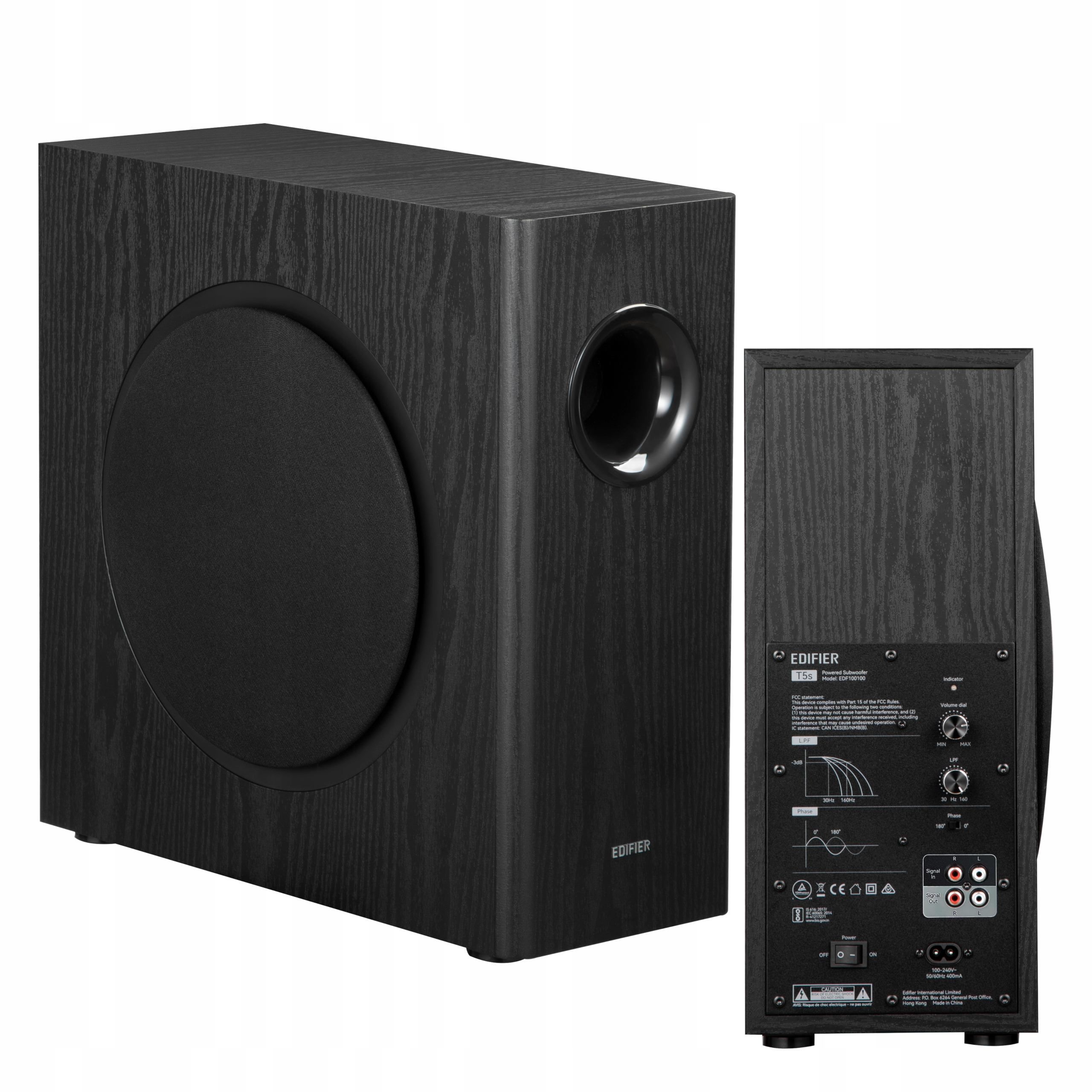 Subwoofer Edifier T5s aktywny 70 W 220 mm czarny - Sklep, Opinie, Cena ...