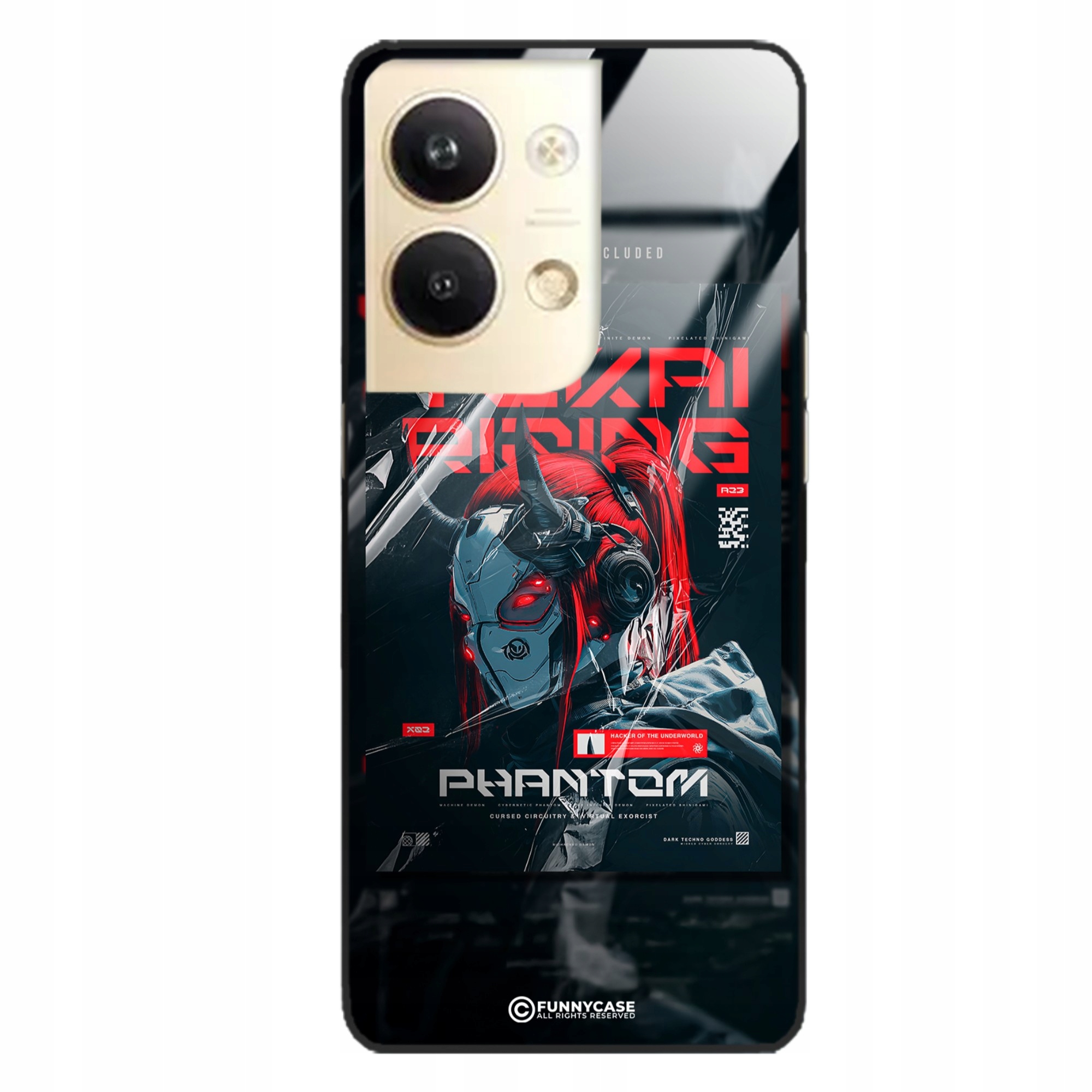 TOK OPPO RENO 9 PRO TELEFONTARTÓ ÜVEG GLASS CYBER ANIME VIBE NEON ...