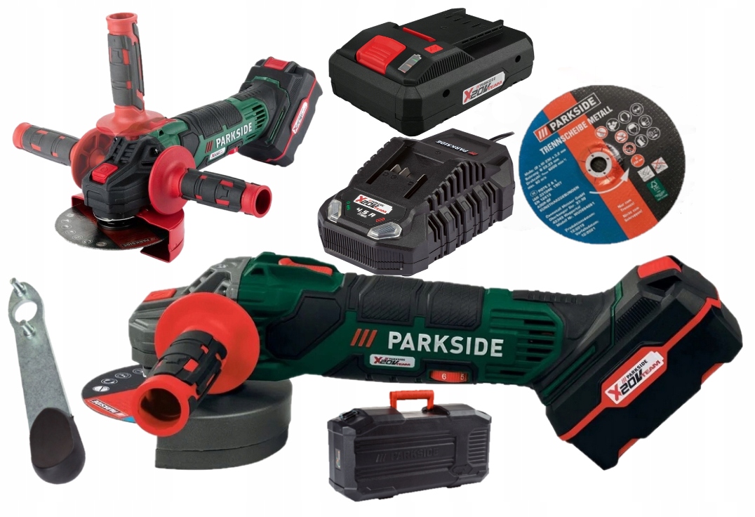 SZLIFIERKA AKUMULATOROWA PARKSIDE PWSA 20-Li D4 BAT 8Ah (4054599068466 ...