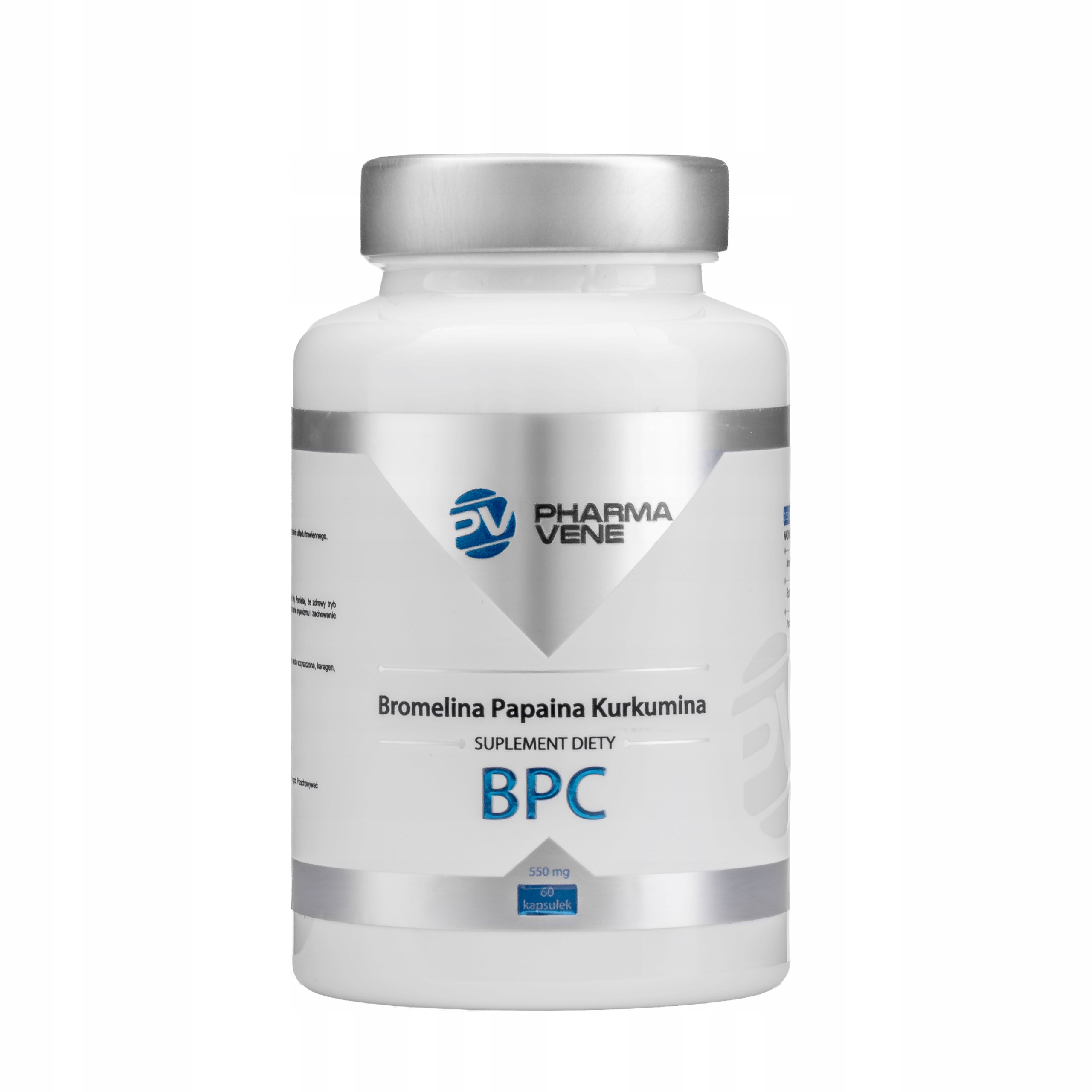 Pharmavene BPC (Bromelain, Papain, Kurkumin) 550mg / 60 kapszula za ...