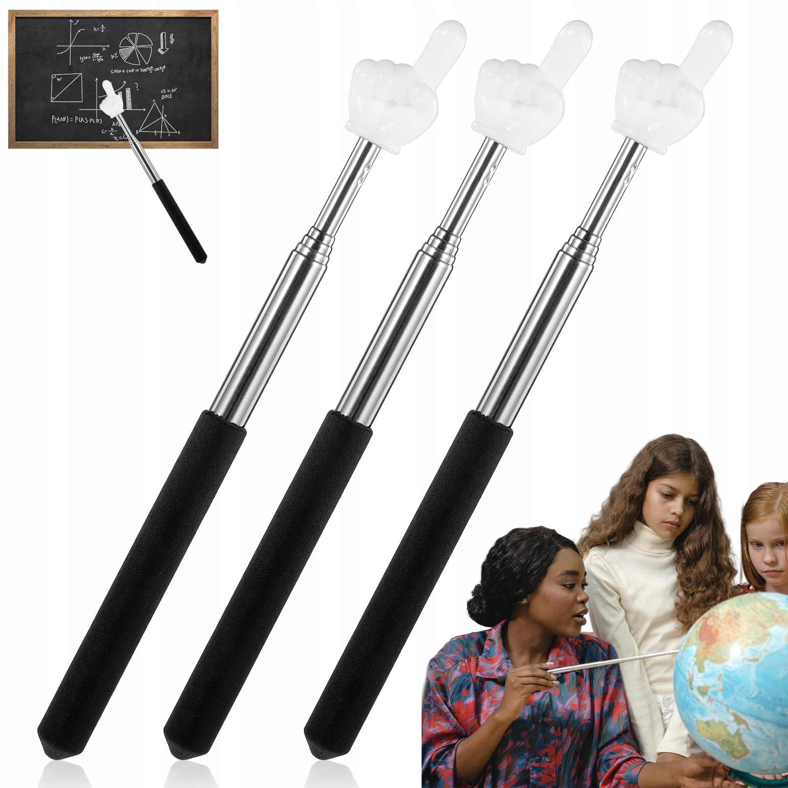 WSKAŹNIK RĄCZKA PALEC DLA NAUCZYCIELA HAND POINTER FINGER WYSUWANY 3SZT (6977716608957) • Cena ...