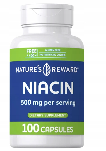 Niacyna kapsułki Now foods Niacyna 500 smak bezsmakowy 100 ml 124 g 100 ...
