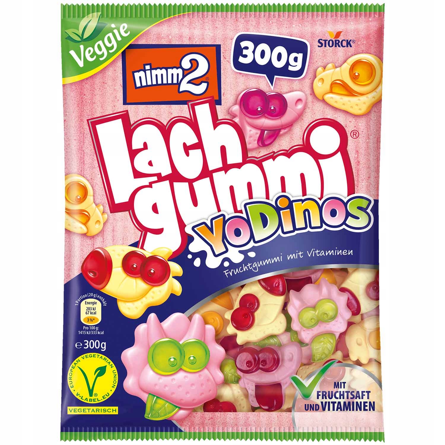 Żelki Nimm2 Lach gummi YoDinos 300 g z DE (4014400930214) • Cena ...