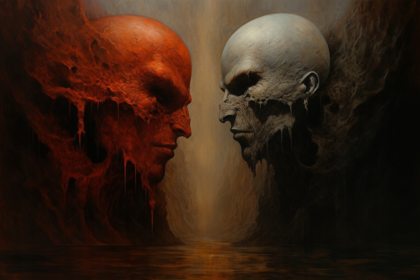 Zdzisław Beksiński Style Obraz Maski Bogów • Cena, Opinie • Obrazy ...