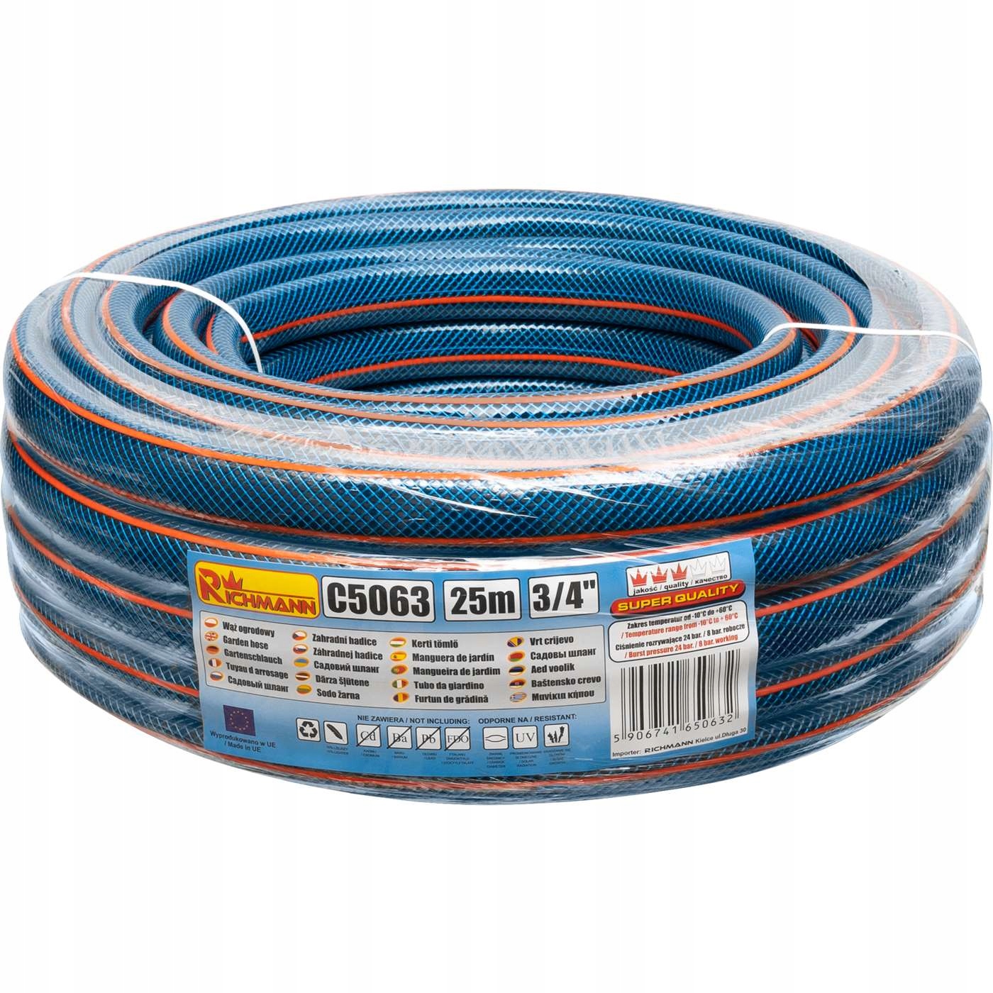 Wąż ogrodowy Richmann Blue C5063 3/4” 25m (5906741650632) • Cena ...